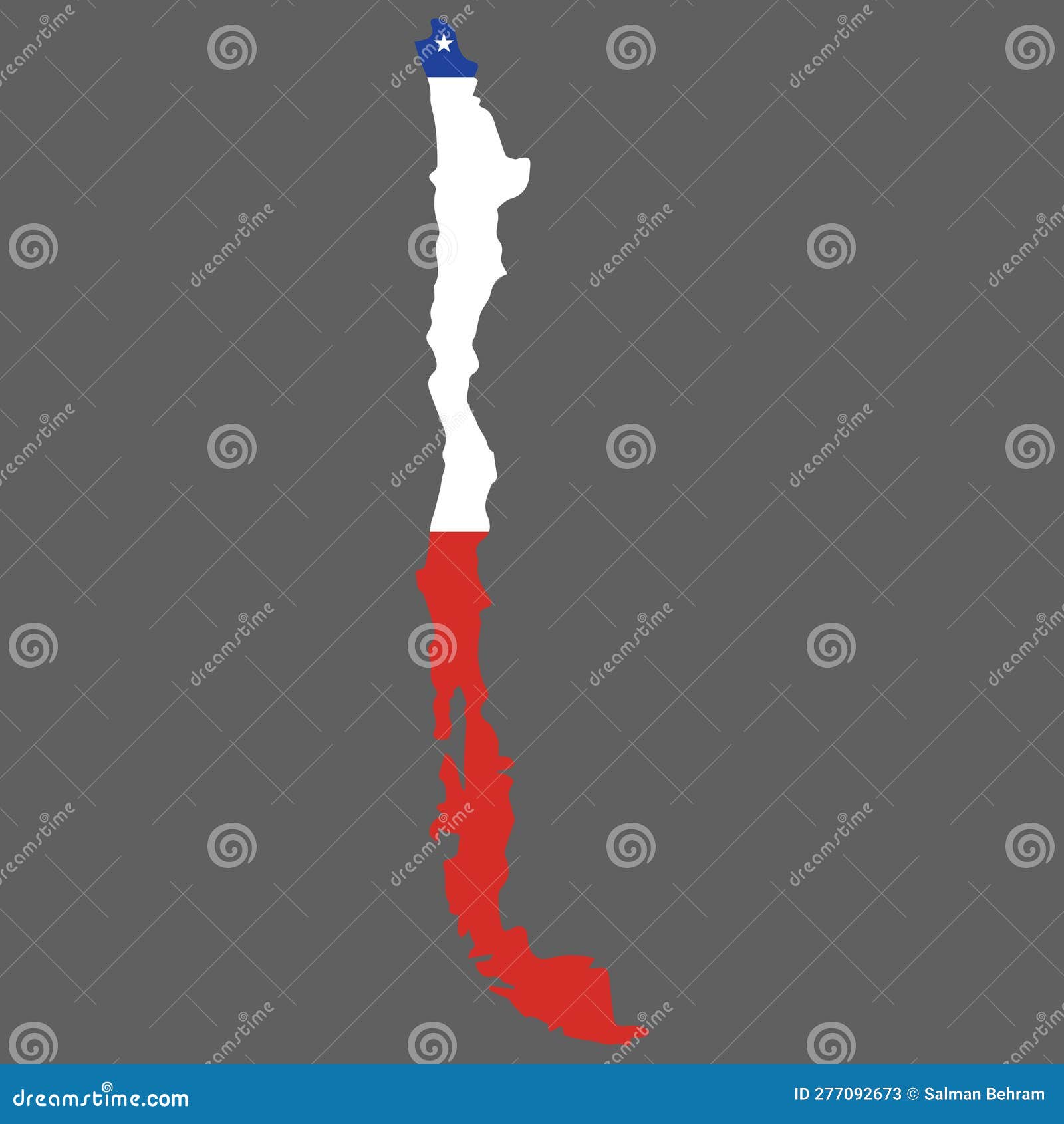 Chile Map and Flag in Gray Background Stock Vector - Illustration of ...
