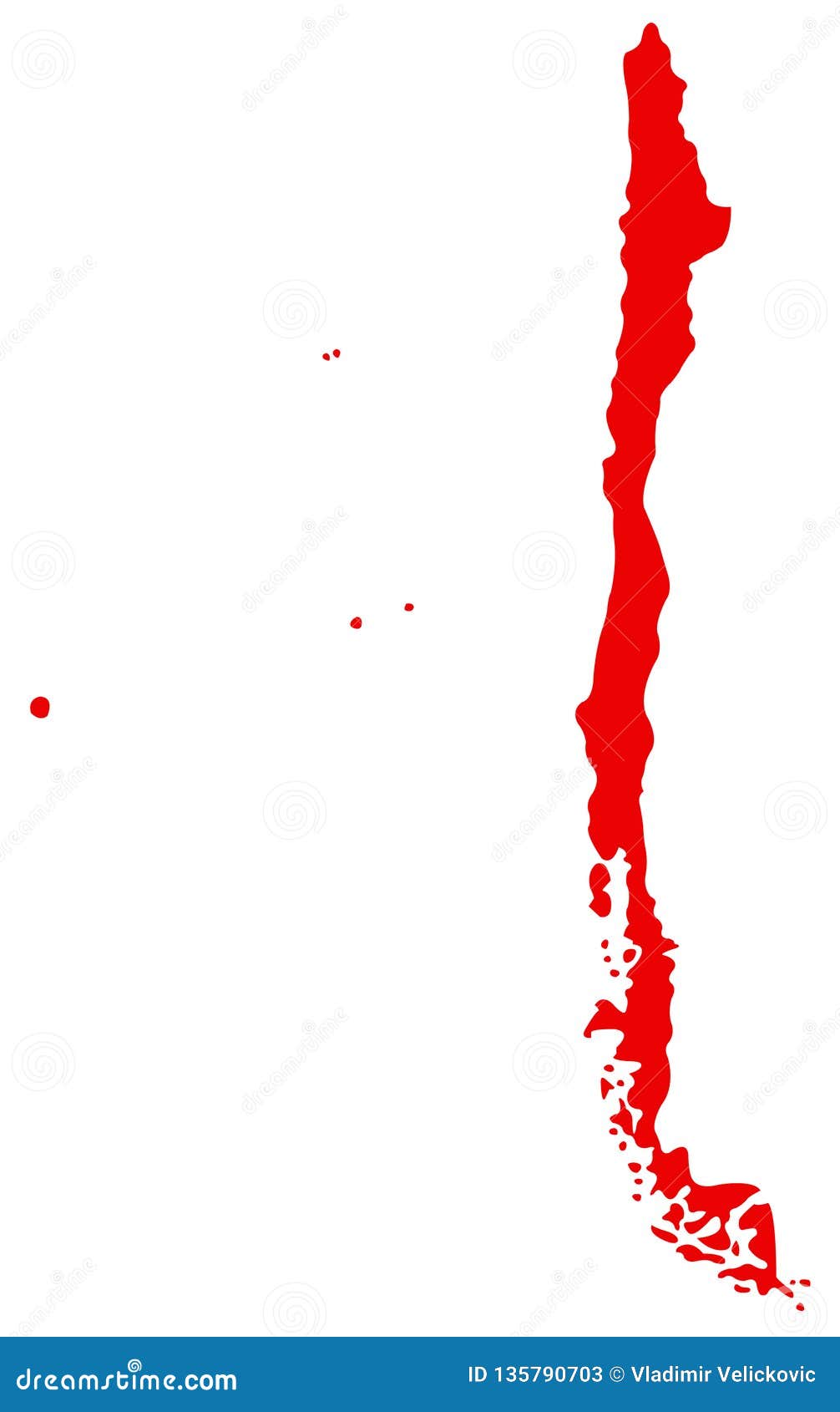 Chile Map - Republic of Chile Stock Vector - Illustration of american ...