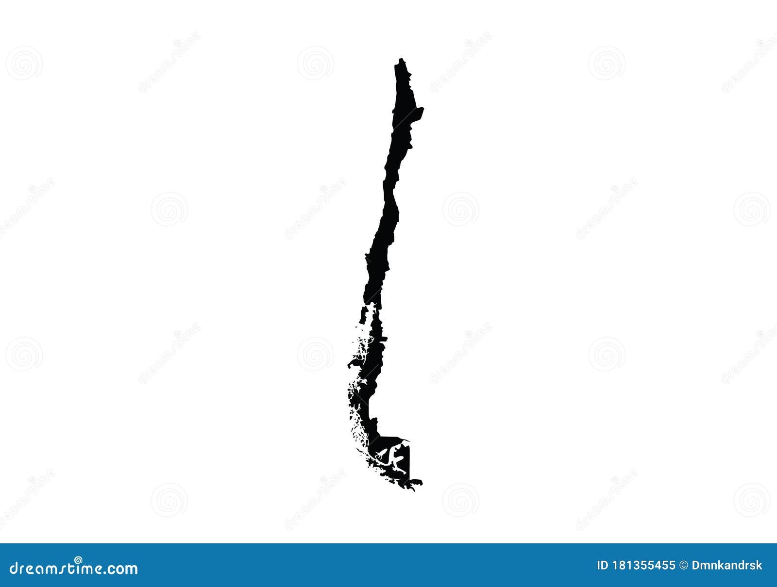 Chile - Outline Map Vector Illustration | CartoonDealer.com #129671014