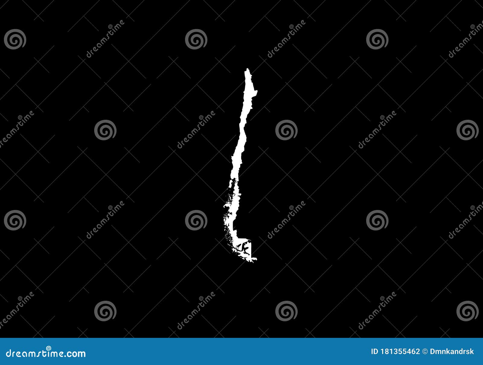 Chile - Outline Map Vector Illustration | CartoonDealer.com #129671014