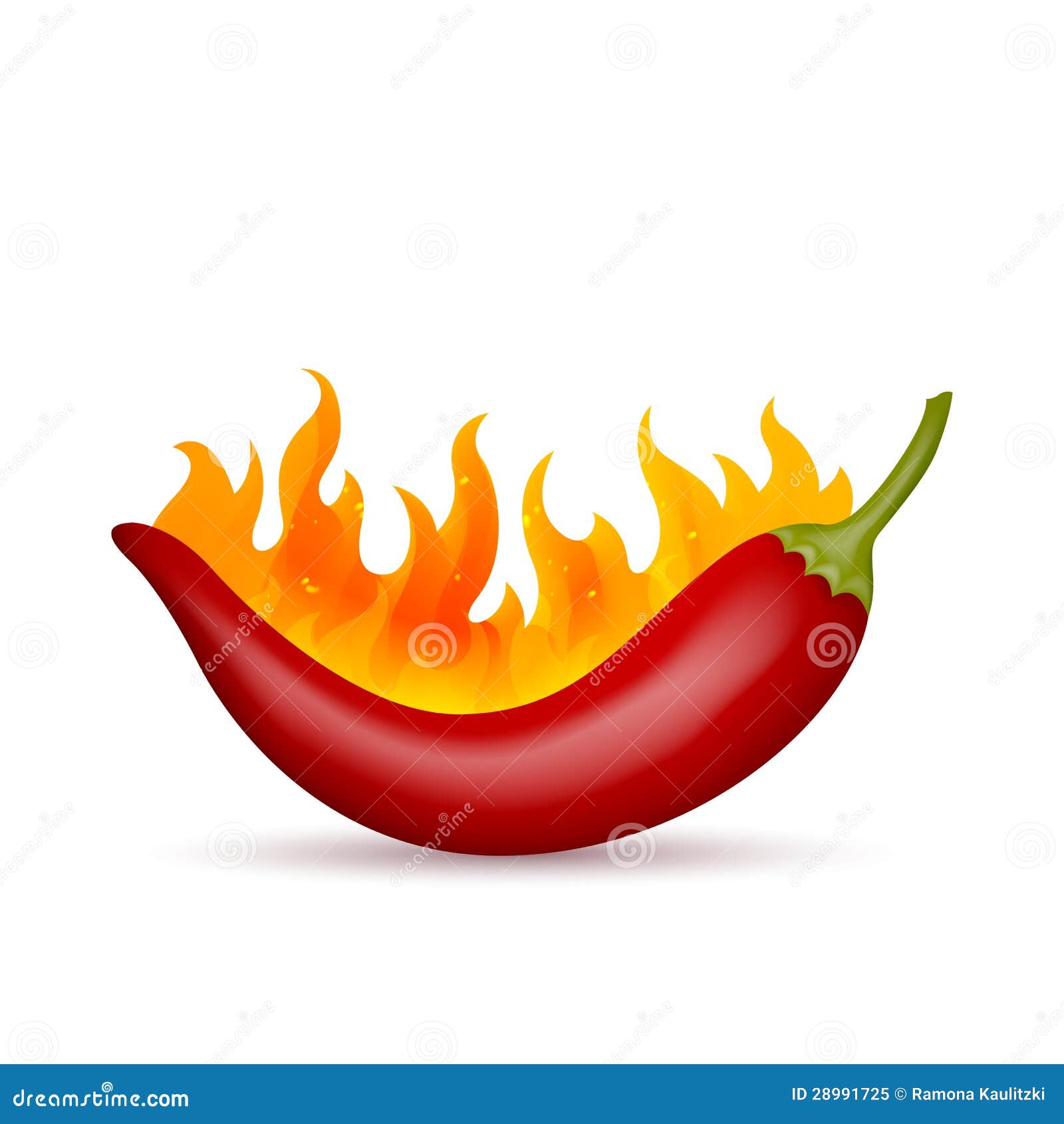 Chile picante stock de ilustración. Ilustración de blanco - 28991725