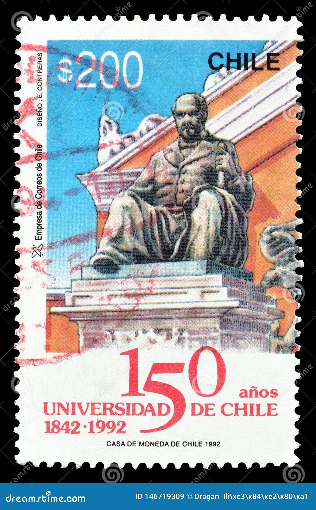 Chile on postage stamps editorial stock image. Image of collector ...