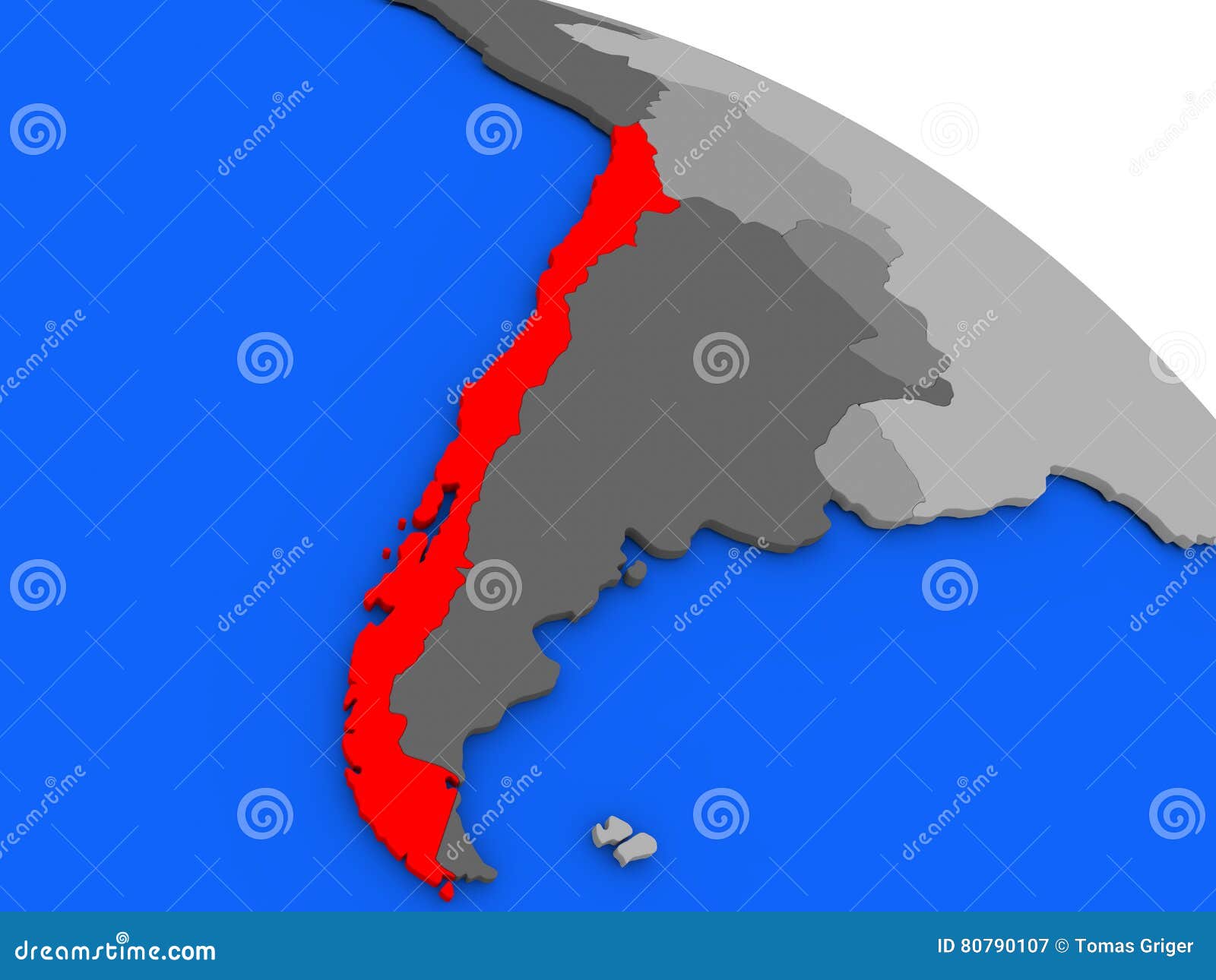 Chile in red stock illustration. Illustration of africa - 80790107