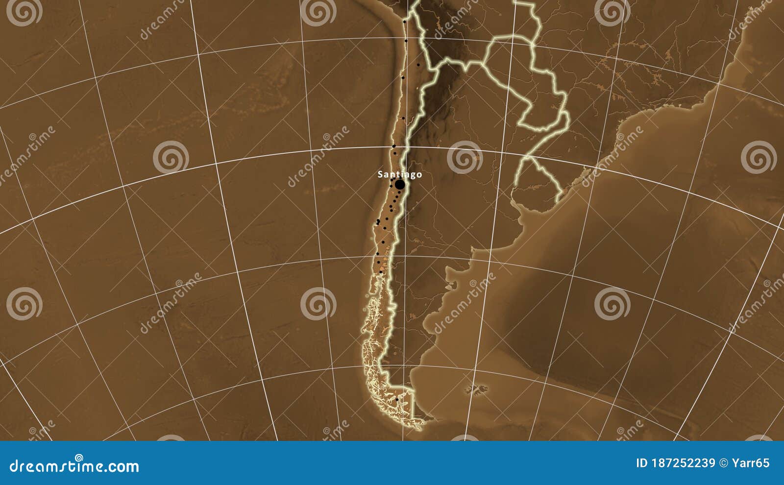 Chile - Tint. Composition, Borders Stock Illustration - Illustration of ...