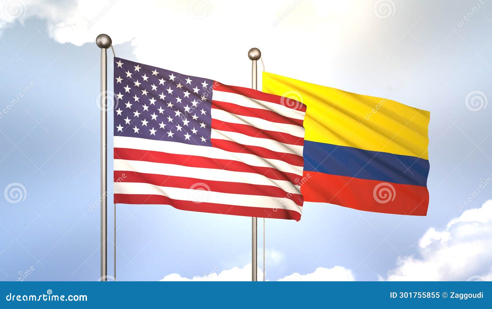 Chile and USA Flag Together a Concept of Realations Stock Illustration ...