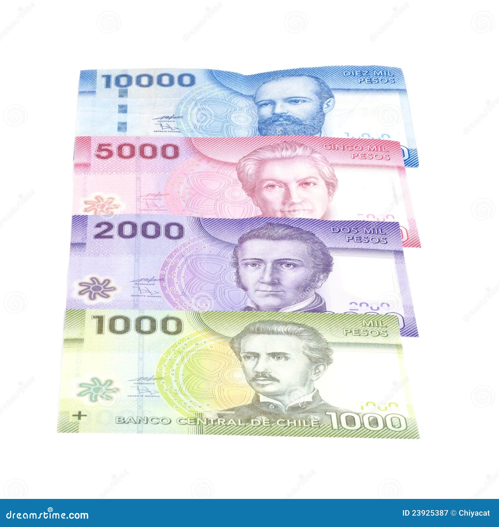 Chilean Pesos Of Various Colors Stock Image - Image of currency, money ...