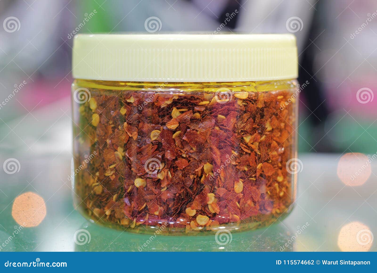 Chiles De Tierra Rojos En Botella; Foto de archivo - Imagen de tarro ...