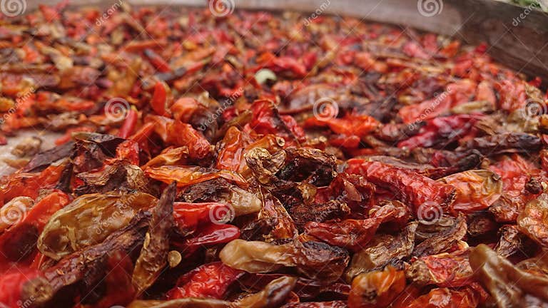 Chili Background Drying Process Stock Image - Image of chili, seafood ...
