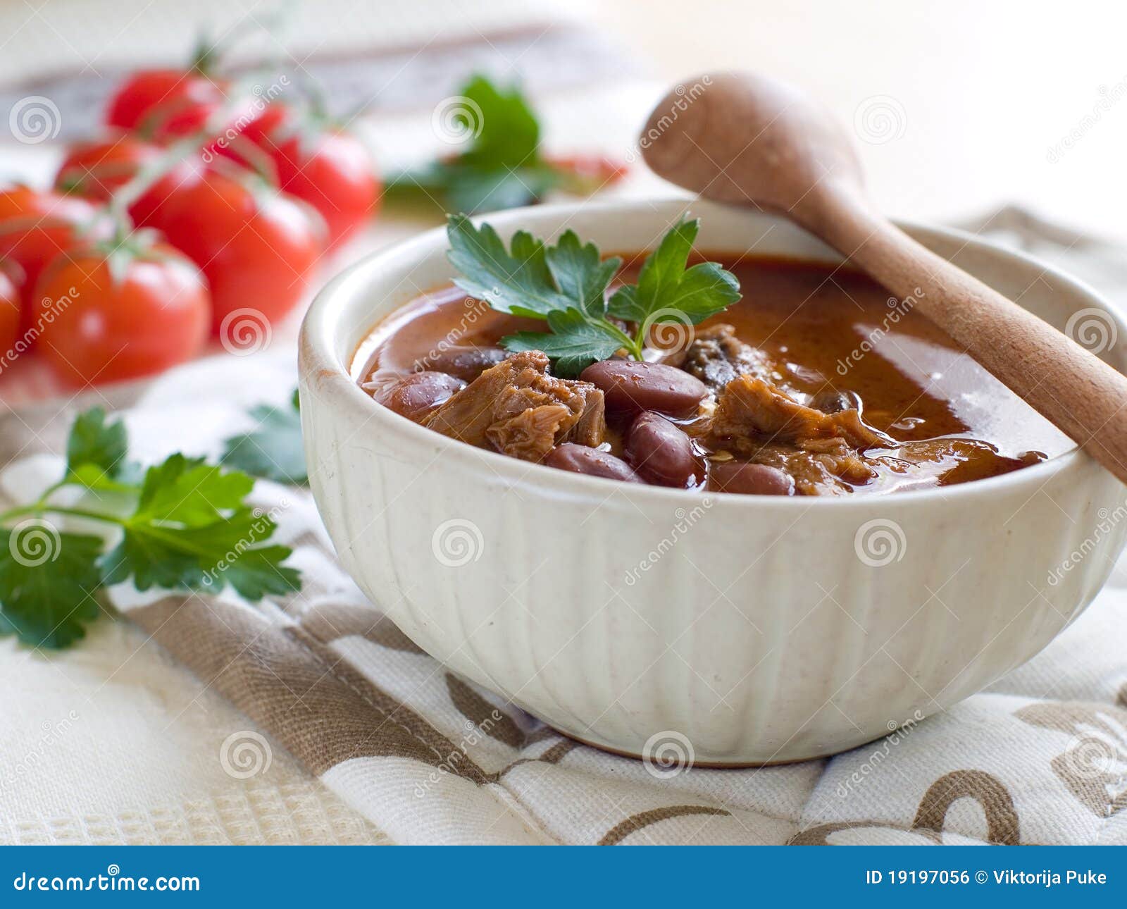 Chili Bean Stew Bowl stock photo. Image of spicy, rustic - 19197056