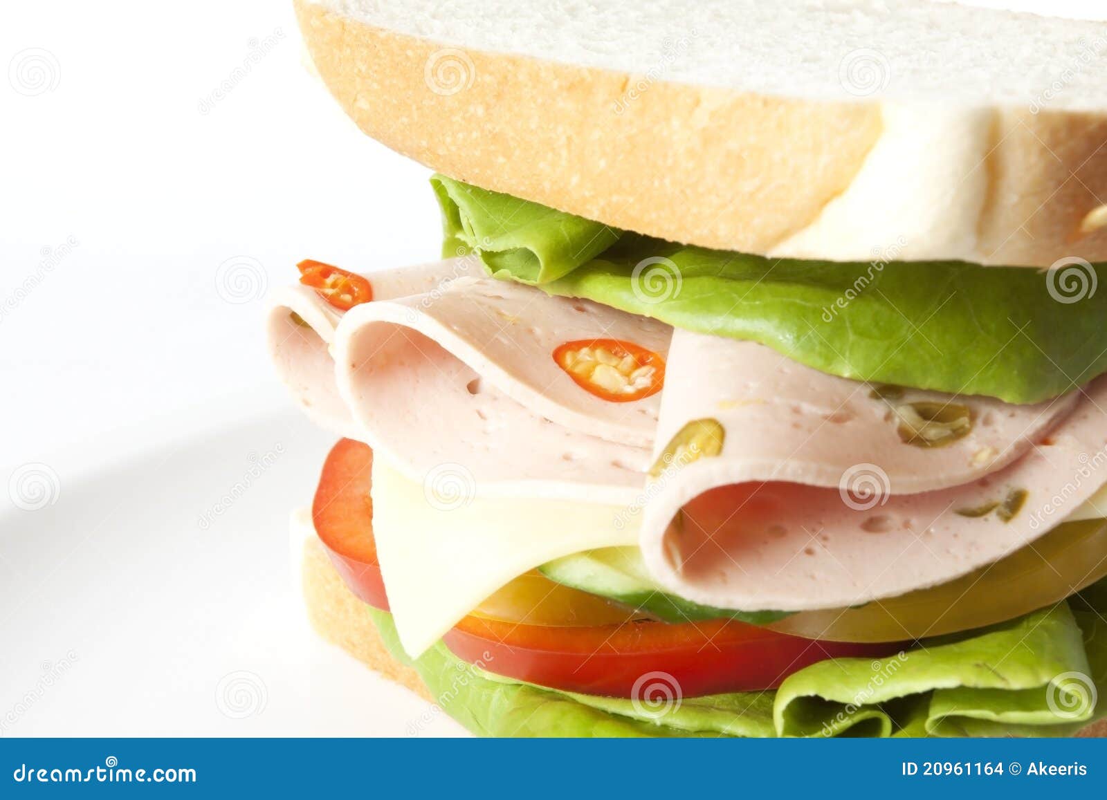 Chili ham stock photo. Image of deli, baguette, chili - 20961164
