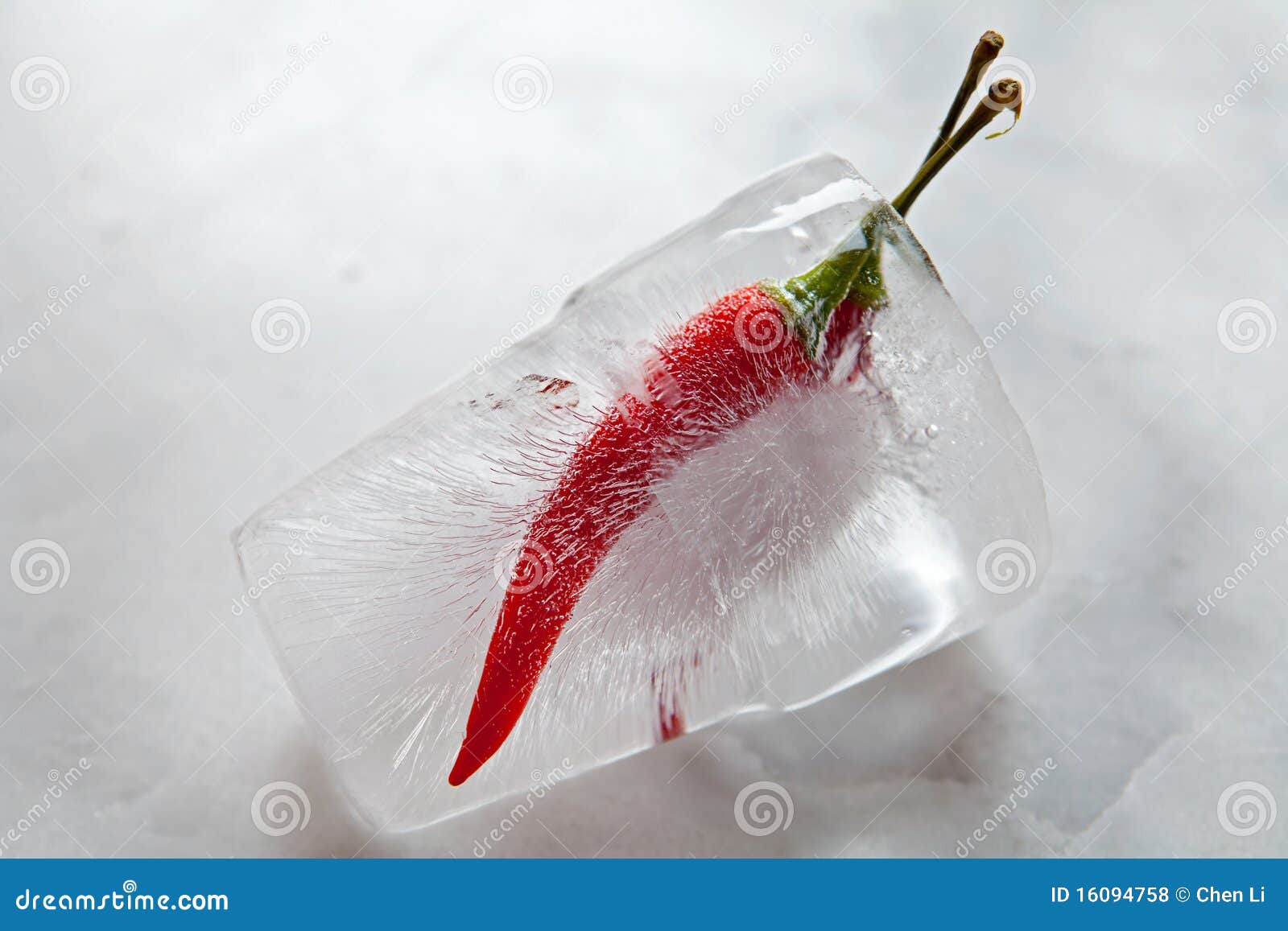 Chili and ice stock photo. Image of translucent, light - 16094758