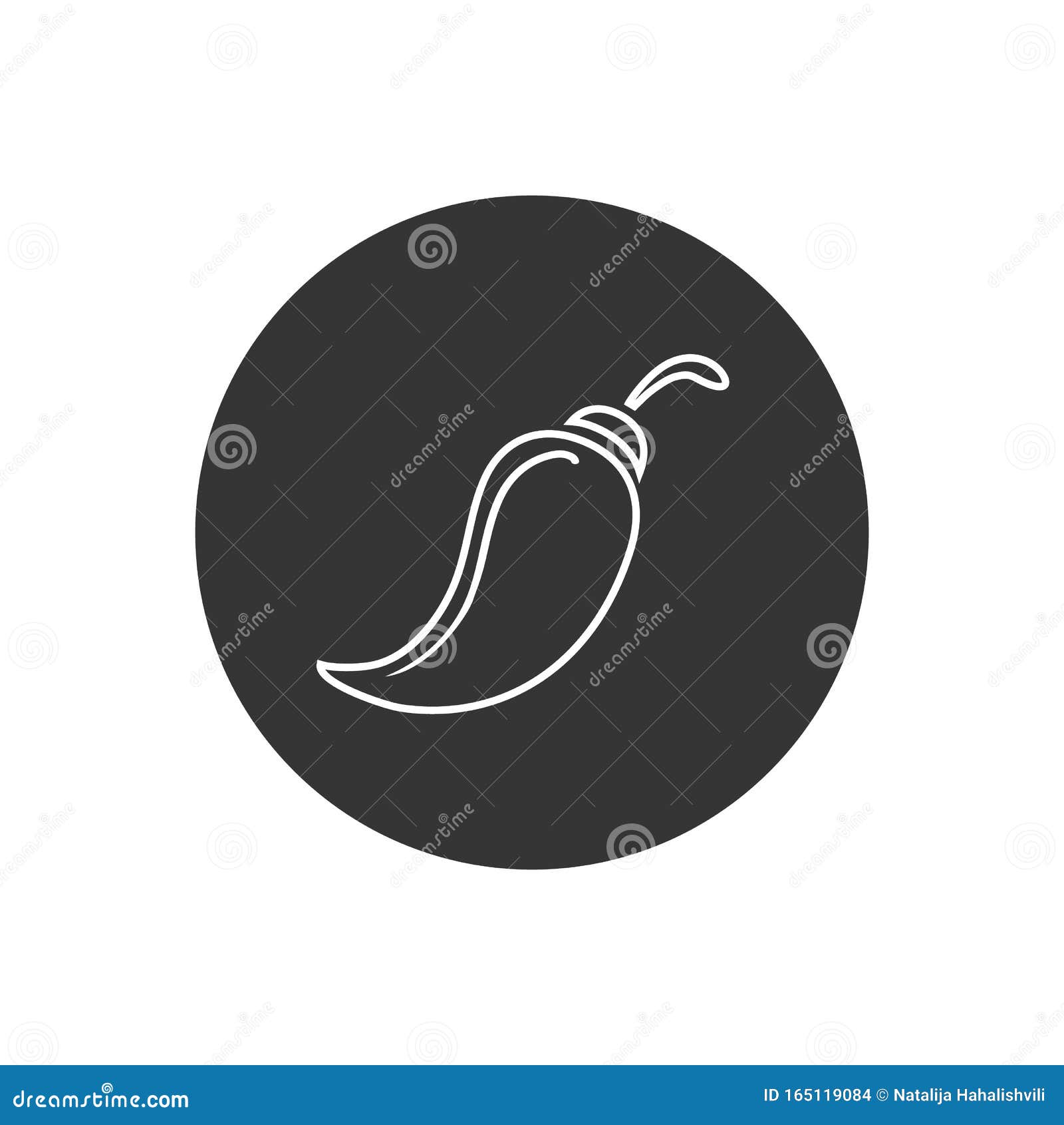 Chili Line Icon. Pepper Icon. Vector Illustration in Modern Flat Style ...