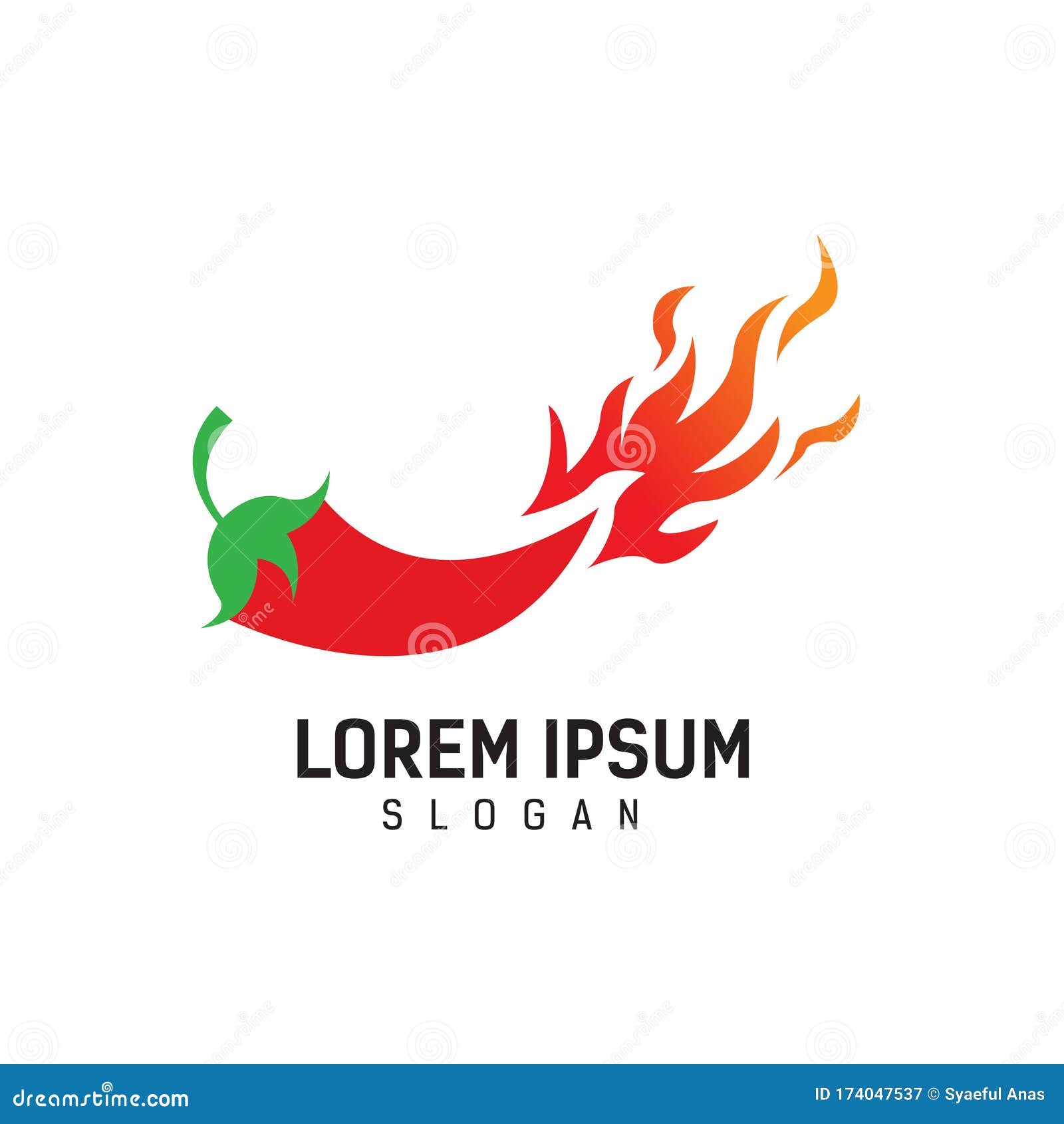 Chili logo design stock vector. Illustration of food - 174047537