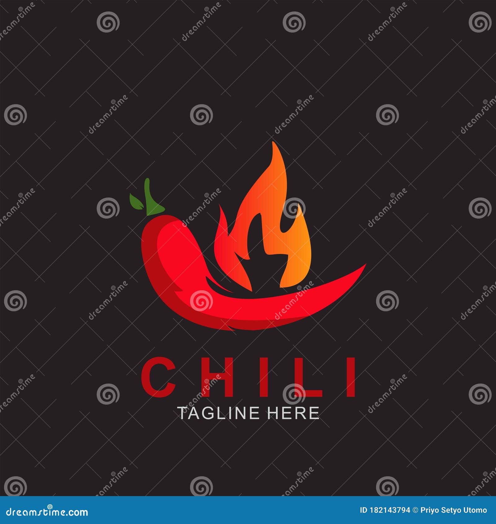 Chili Logo Design with Modern Concept Stock Illustration - Illustration ...