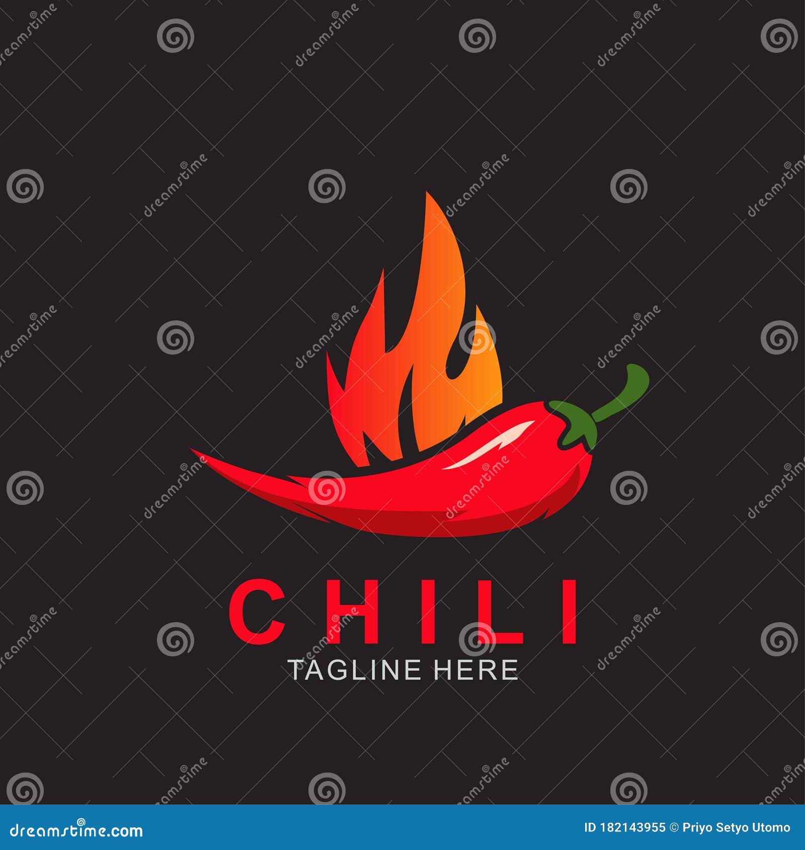 Chili Logo Design with Modern Concept Stock Illustration - Illustration ...