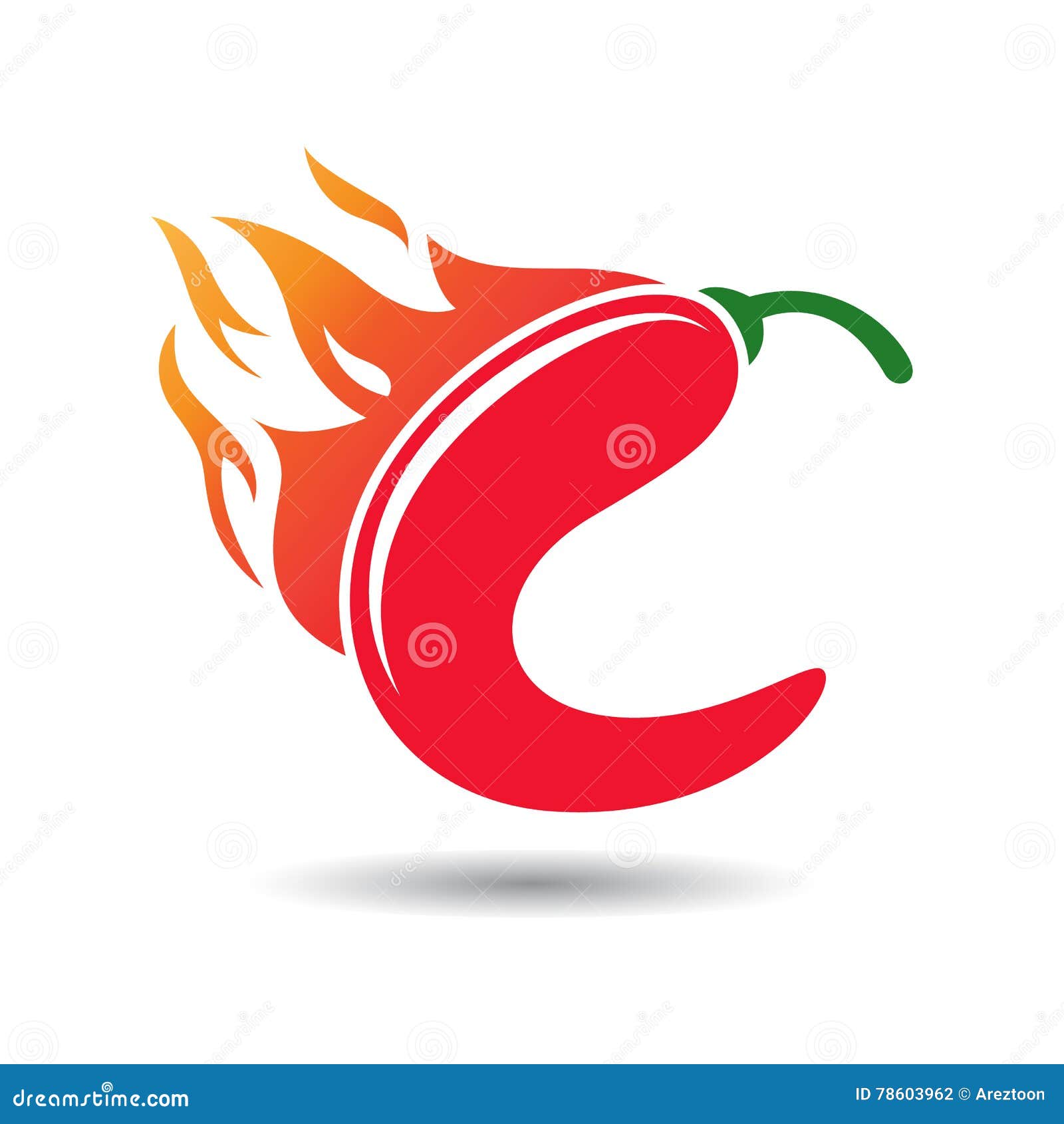 Chili Logo Template stock vector. Illustration of brand - 78603962