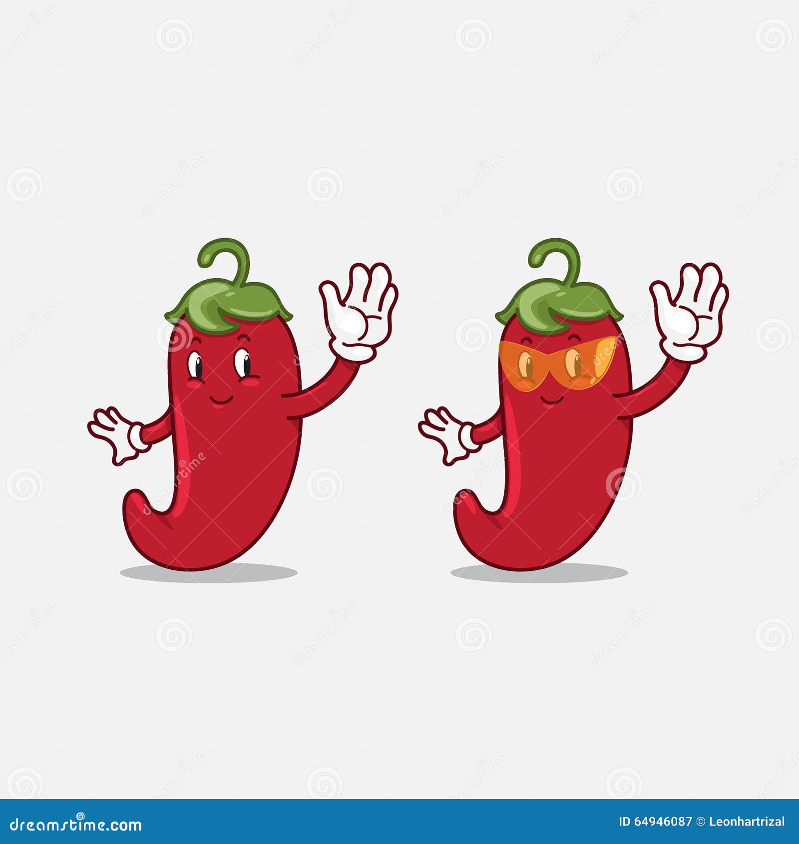 Chili mascot stock vector. Illustration of cute, funny - 64946087