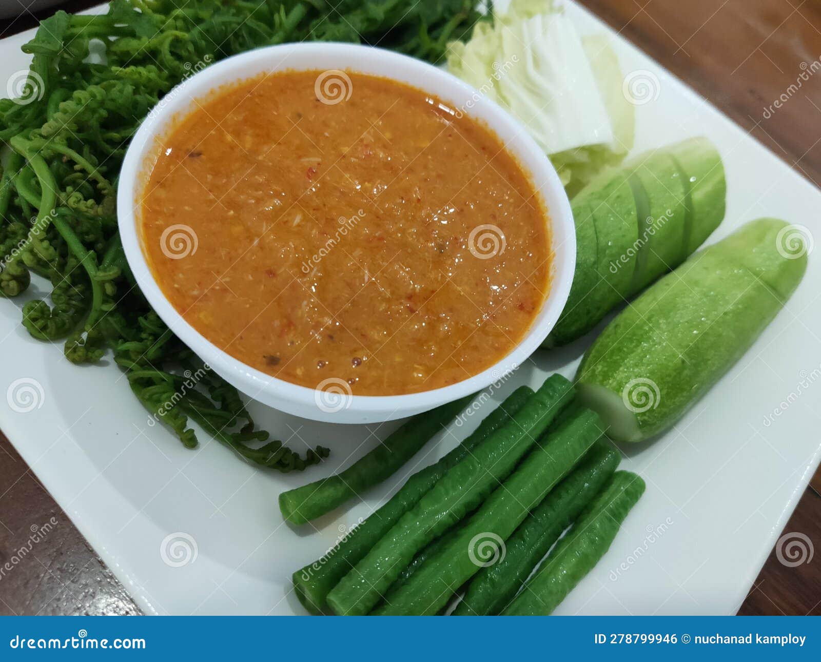 Chili Paste with Crab Meat Served with Various Types of Boiled ... Chili Paste with Crab Meat Served with Various Types of Boiled ...