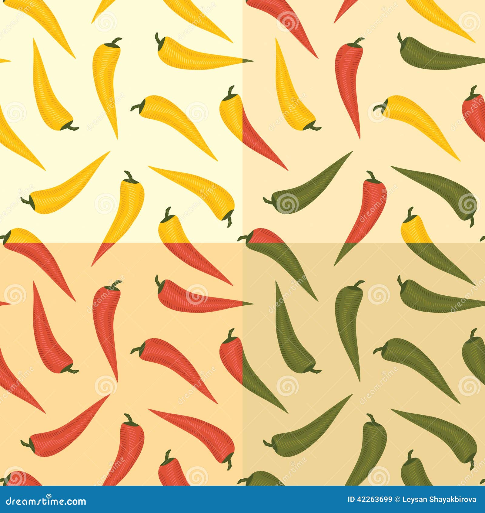 Chili pattern stock vector. Illustration of hottest, green - 42263699