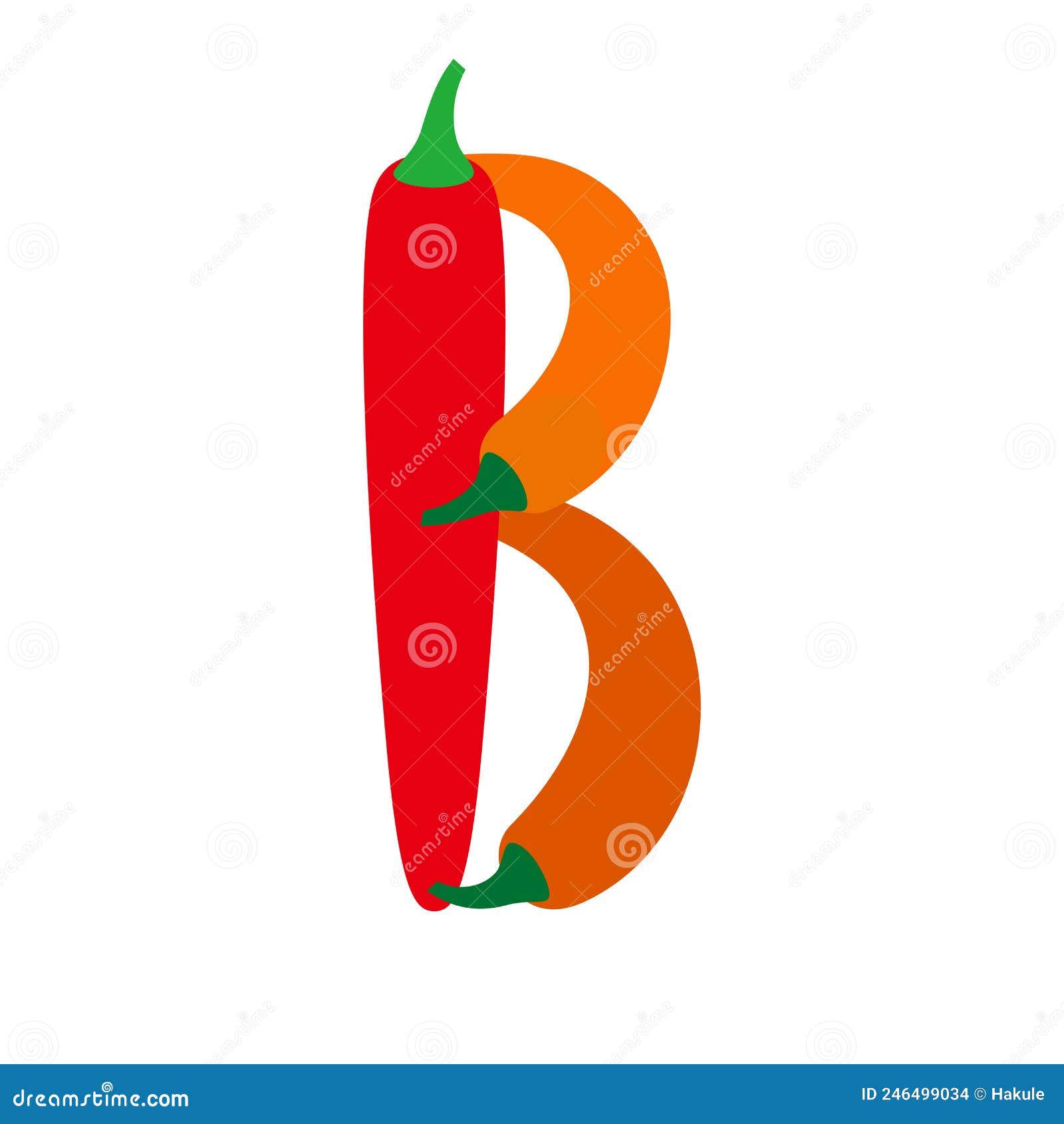 Chili Pepper Alphabet, Vector Illustration Stock Vector - Illustration ...