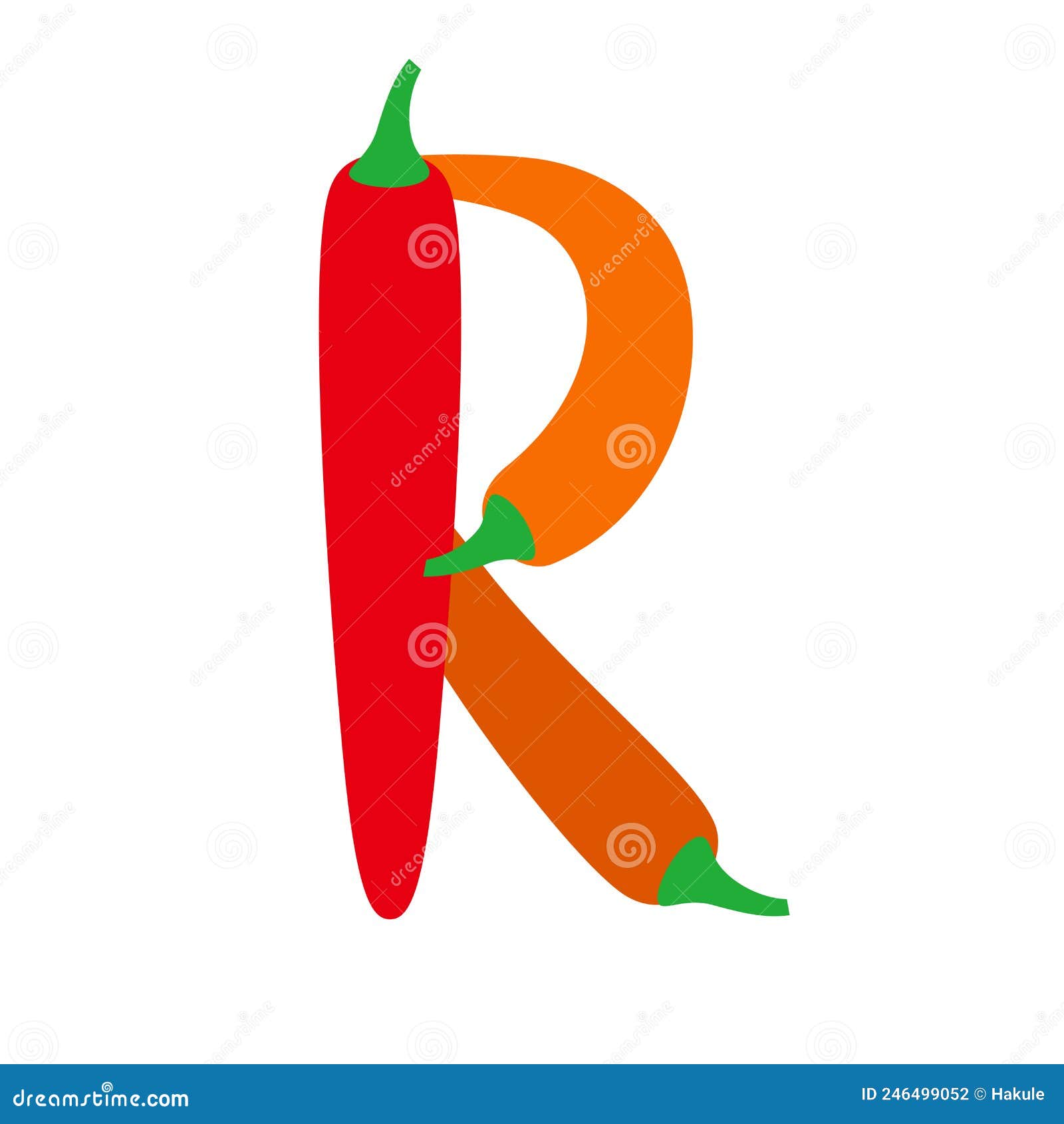 Chili Pepper Alphabet, Vector Illustration Stock Vector - Illustration ...