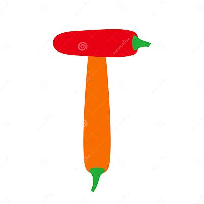 Chili Pepper Alphabet, Vector Illustration Stock Vector - Illustration ...