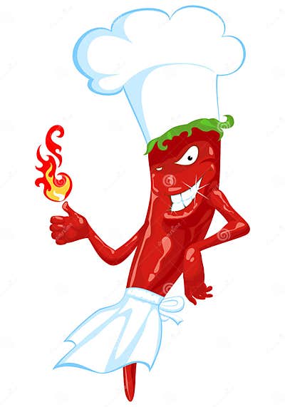 Chili pepper chef stock vector. Illustration of cartoon - 13386402