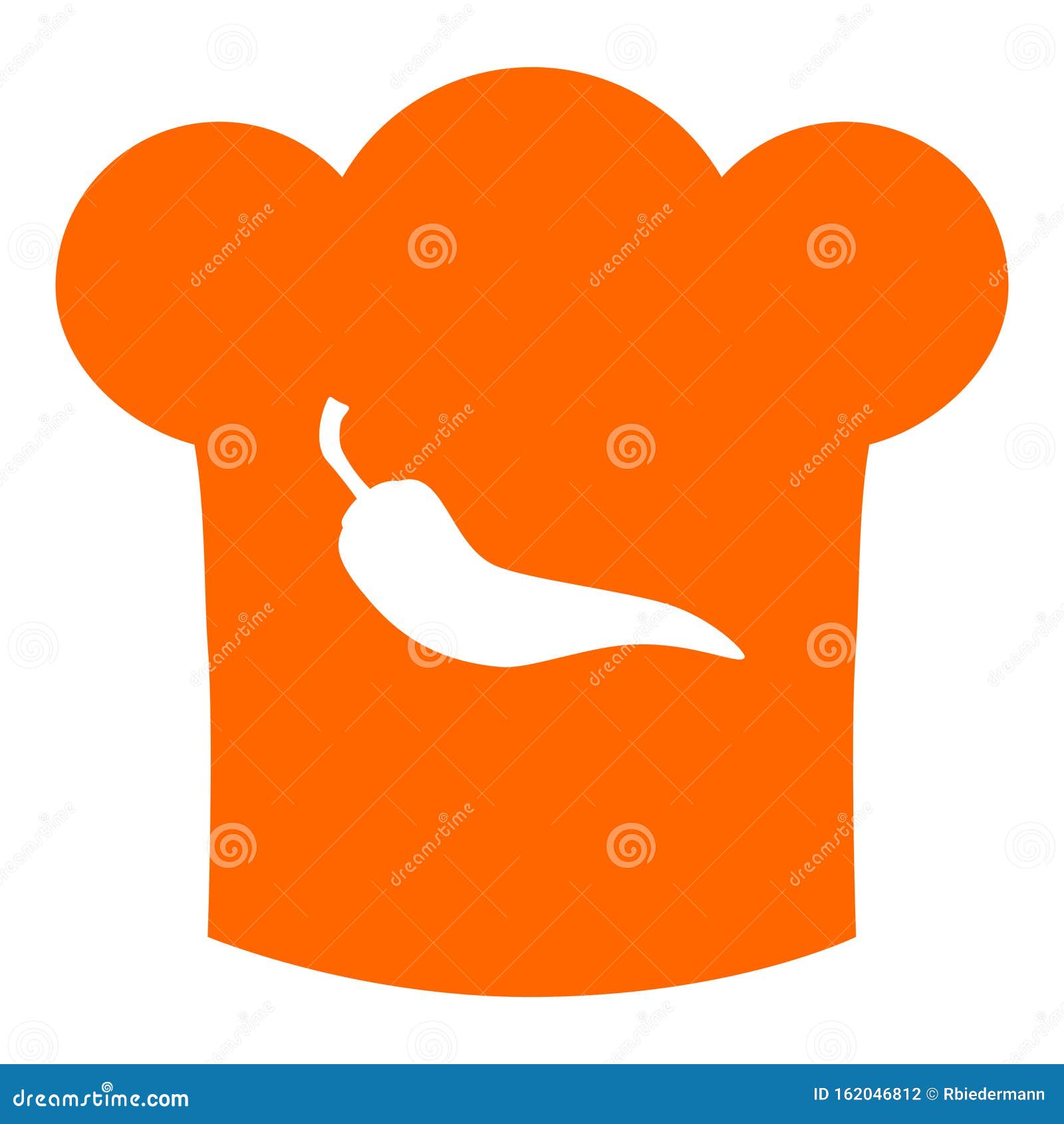 Chili pepper and chef hat stock vector. Illustration of symbol - 162046812