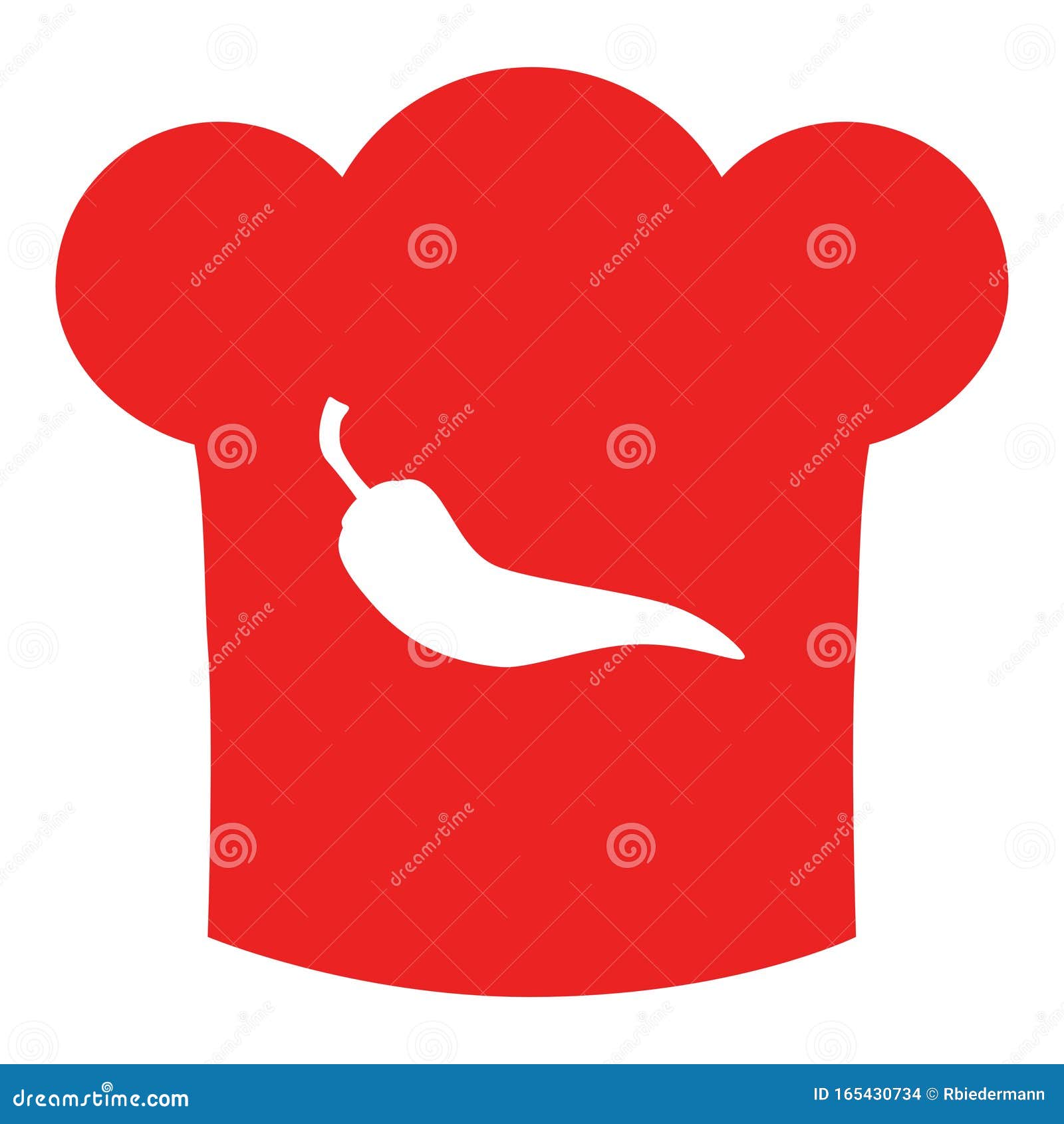 Chili pepper and chef hat stock vector. Illustration of food - 165430734