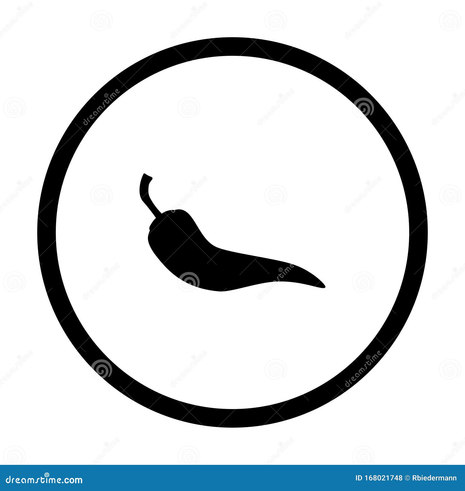 Chili pepper and circle stock vector. Illustration of vegetable - 168021748