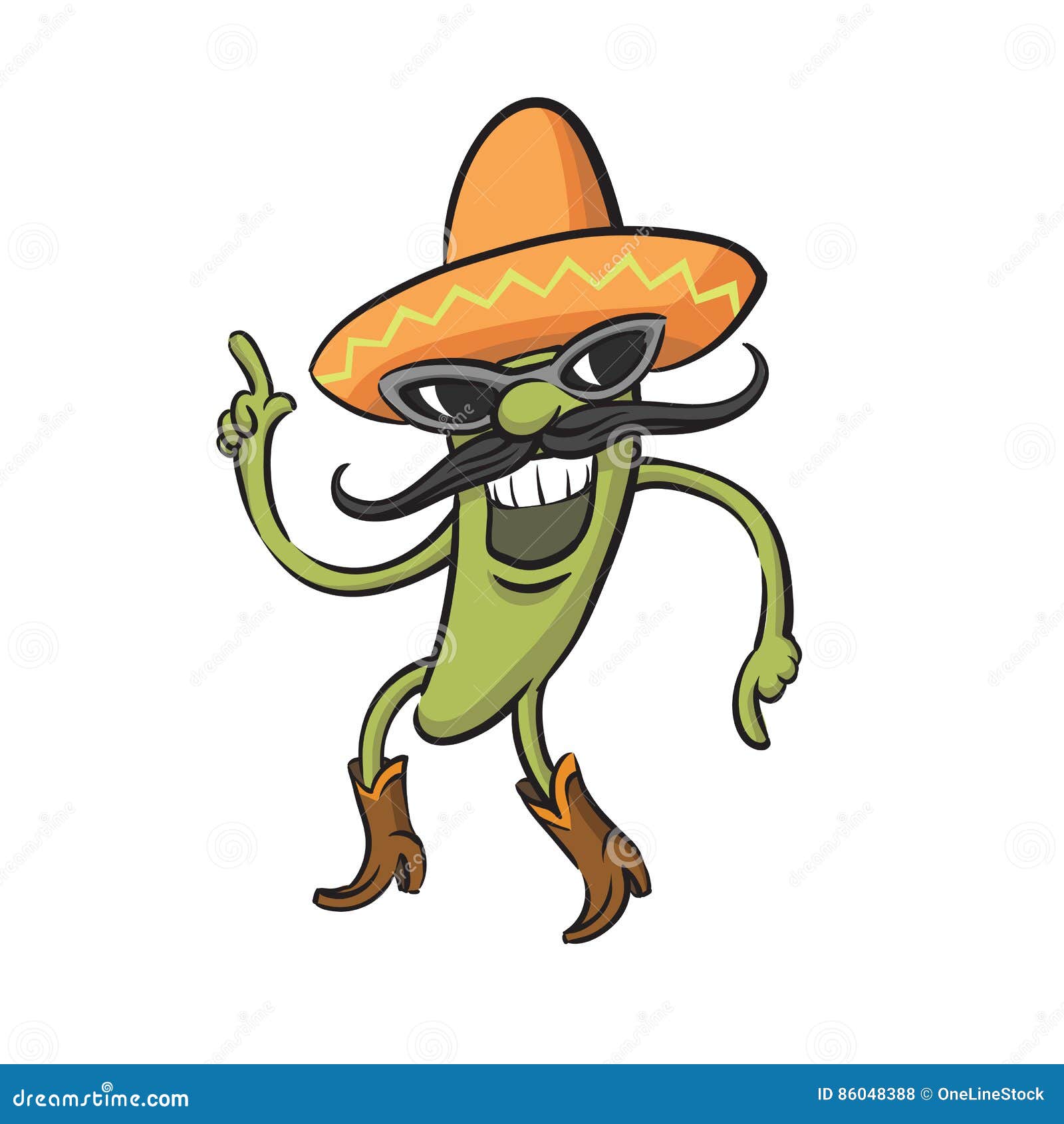 Chili Pepper Dancing vektor illustrationer. Illustration av förlust ...