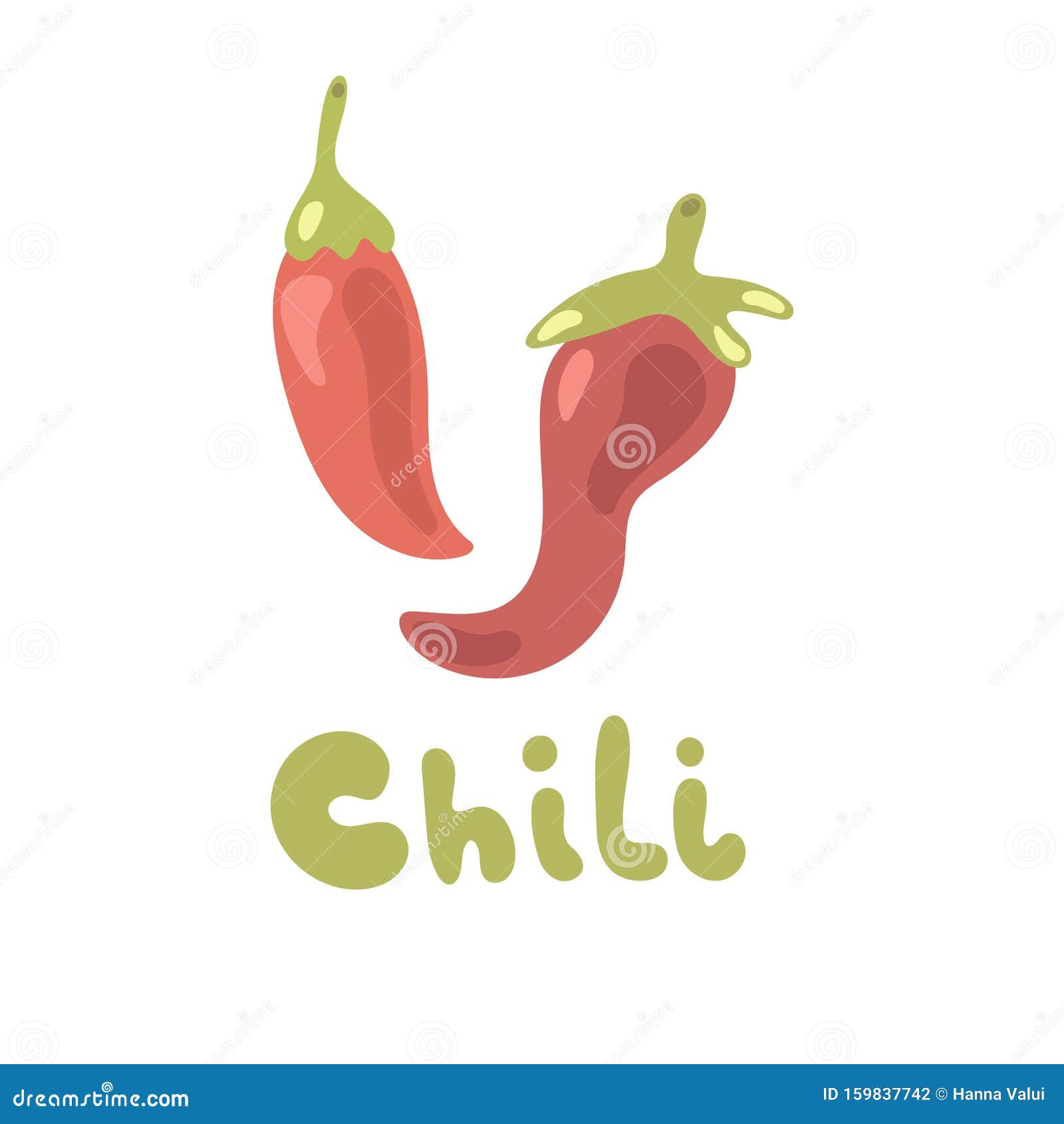 Chili Pepper Flat Vector Material Design Isolated on White Background ...