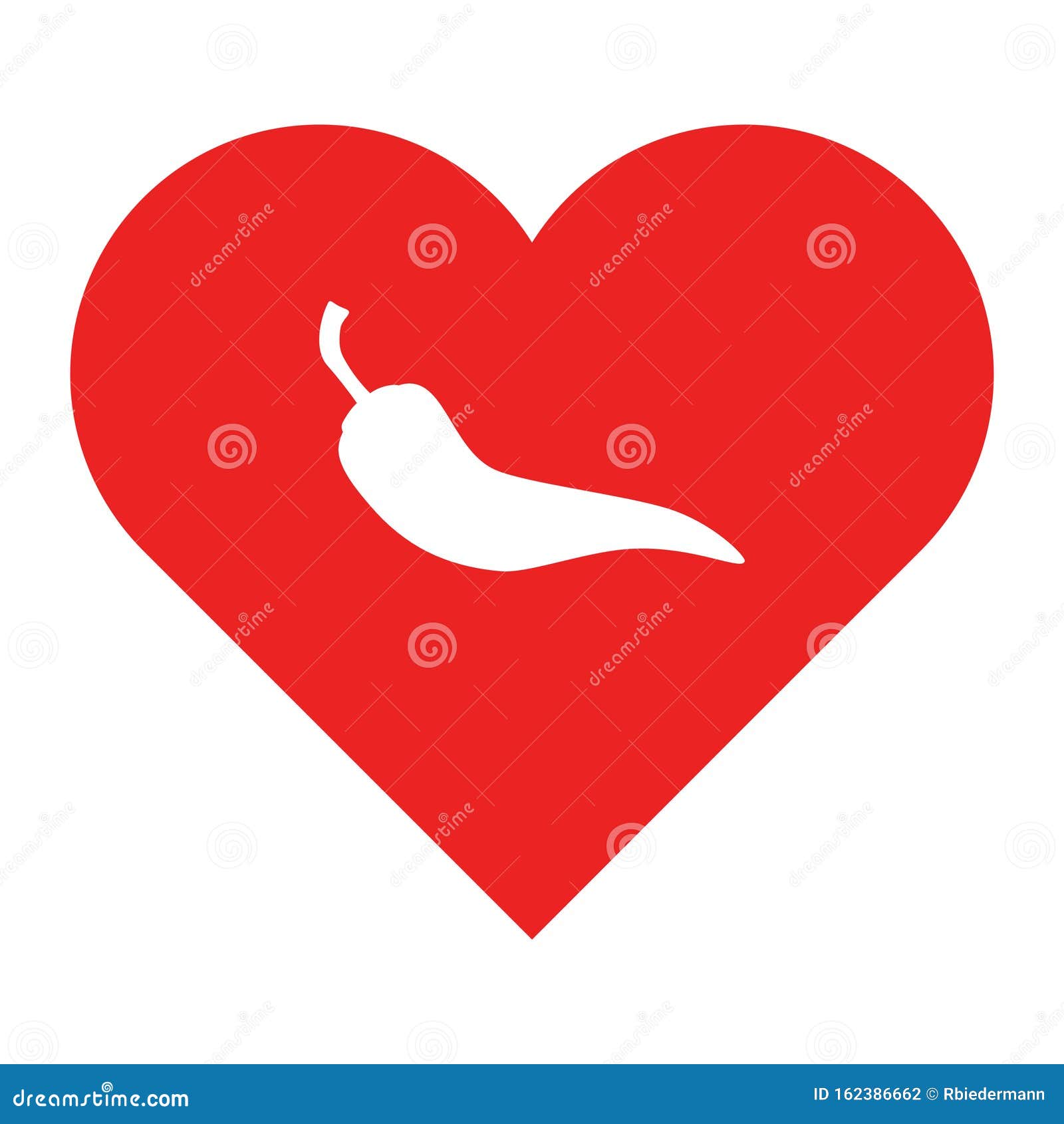 Chili pepper and heart stock vector. Illustration of graphic - 162386662
