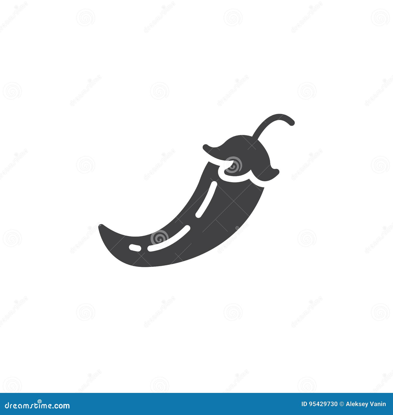 Chili Pepper Icon Vector, Filled Flat Sign, Solid Pictogram Isolated on ...
