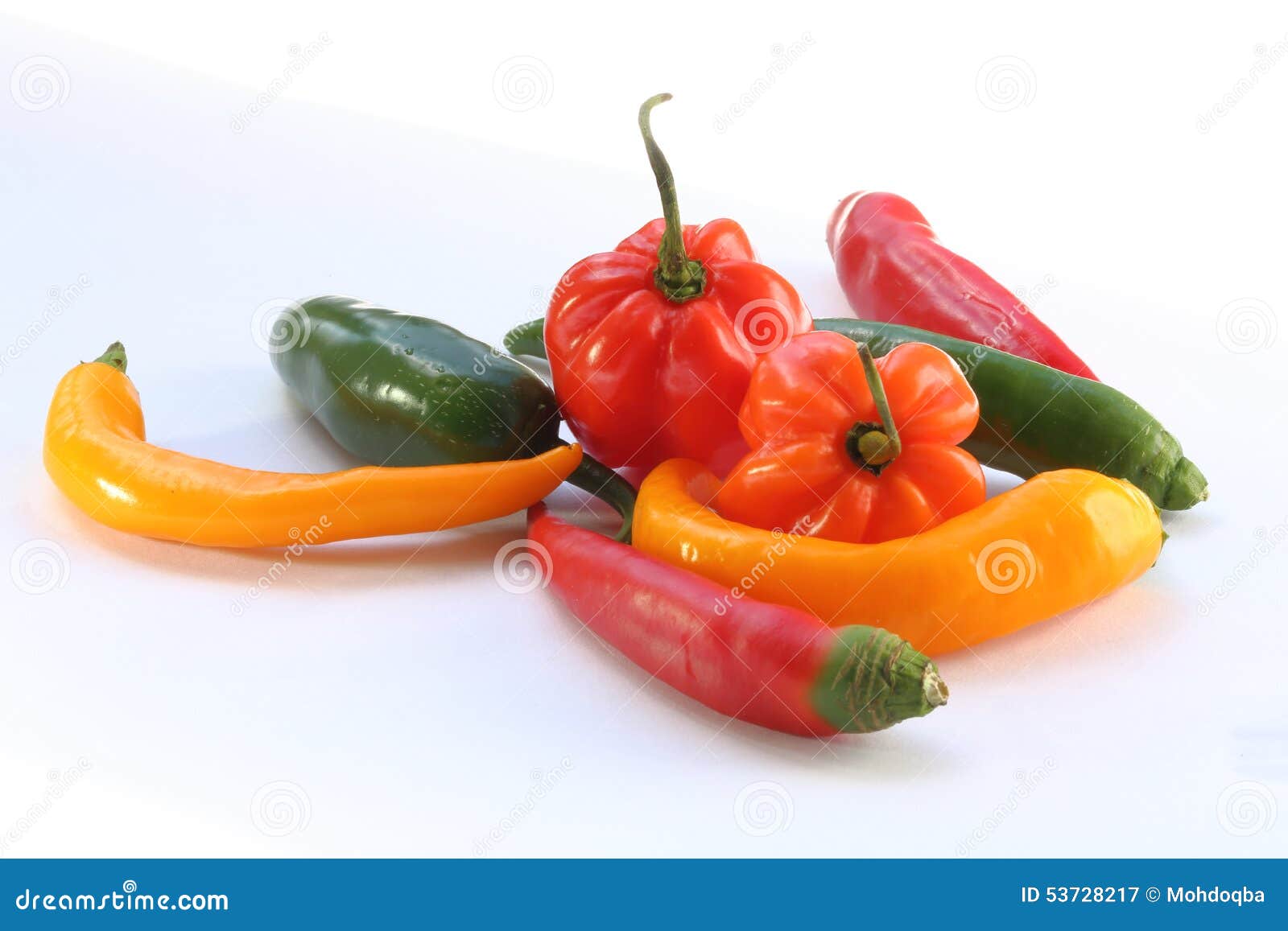 Chili pepper mix stock image. Image of paprika, yellow - 53728217