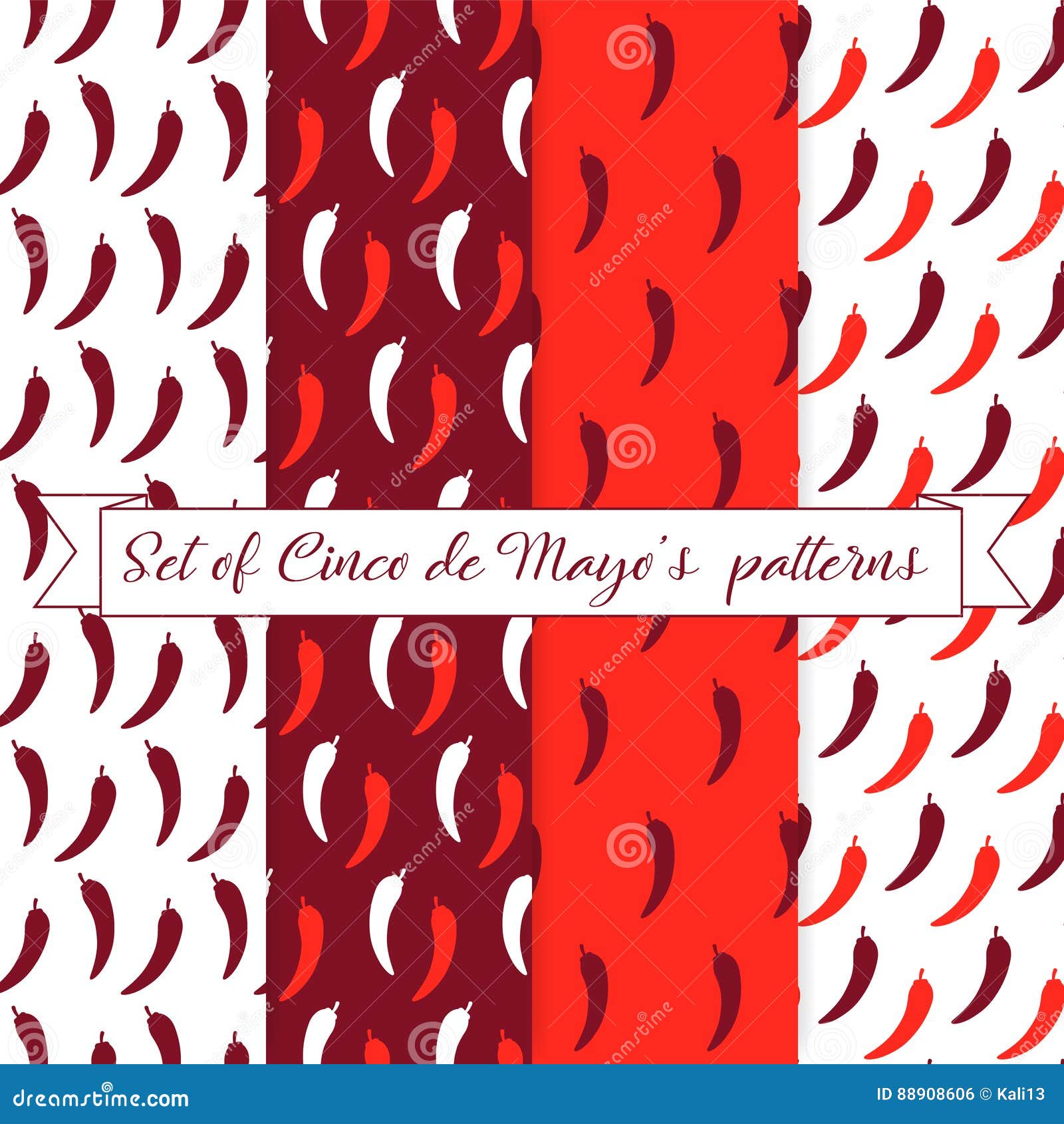 Chili pepper pattern stock illustration. Illustration of mexican - 88908606