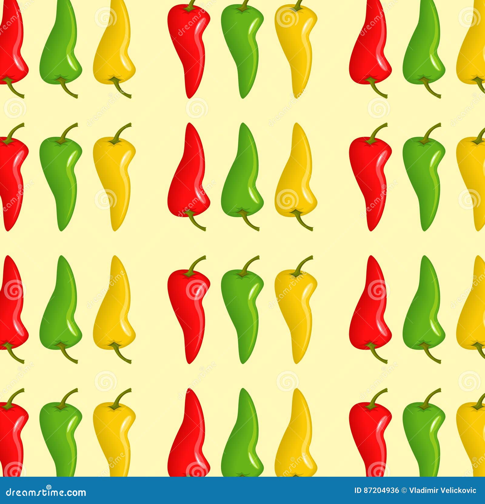 Chili pepper pattern stock vector. Illustration of vegetables - 87204936