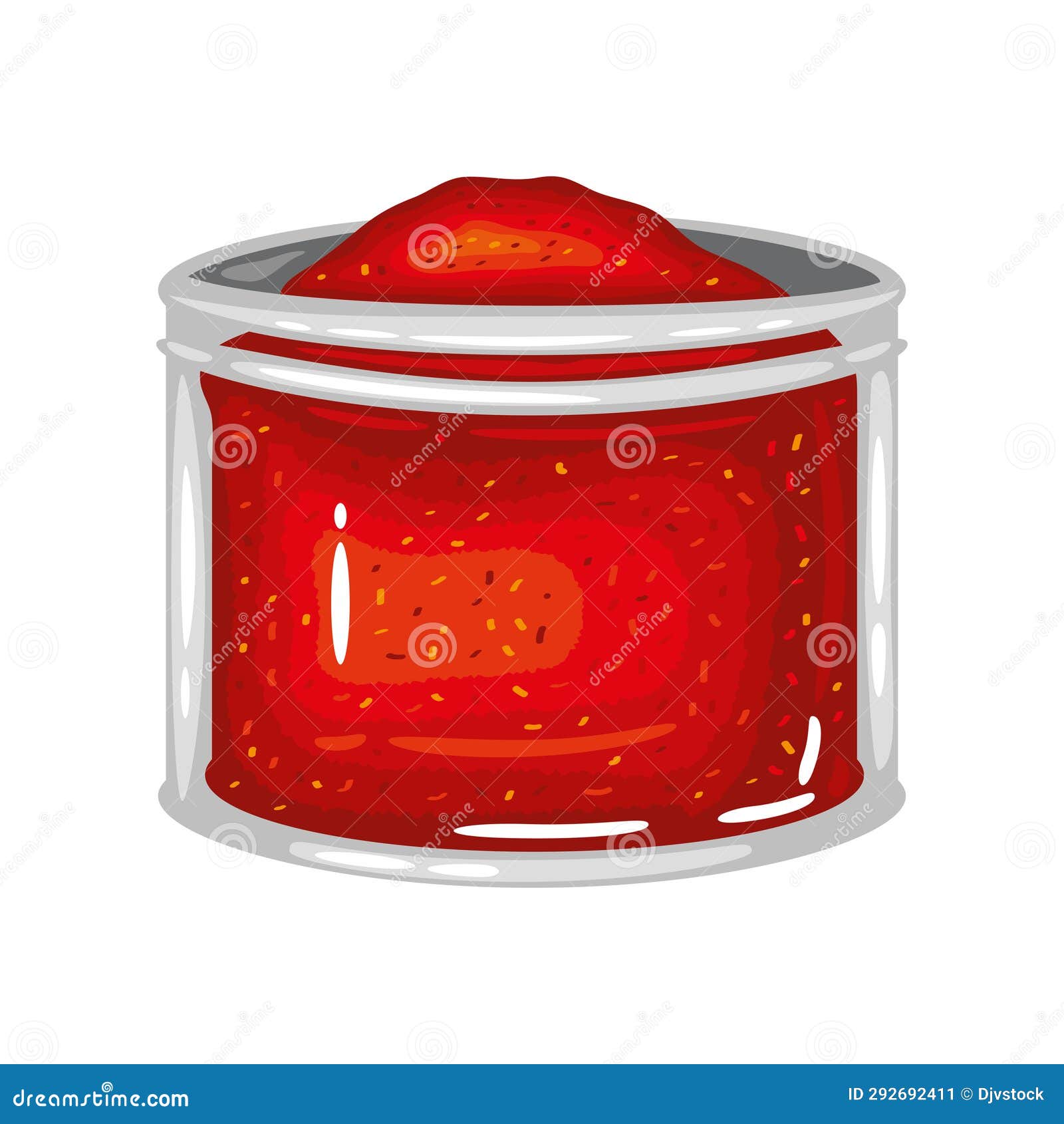 Chili Pepper Powder in Container Glass Stock Illustration ...