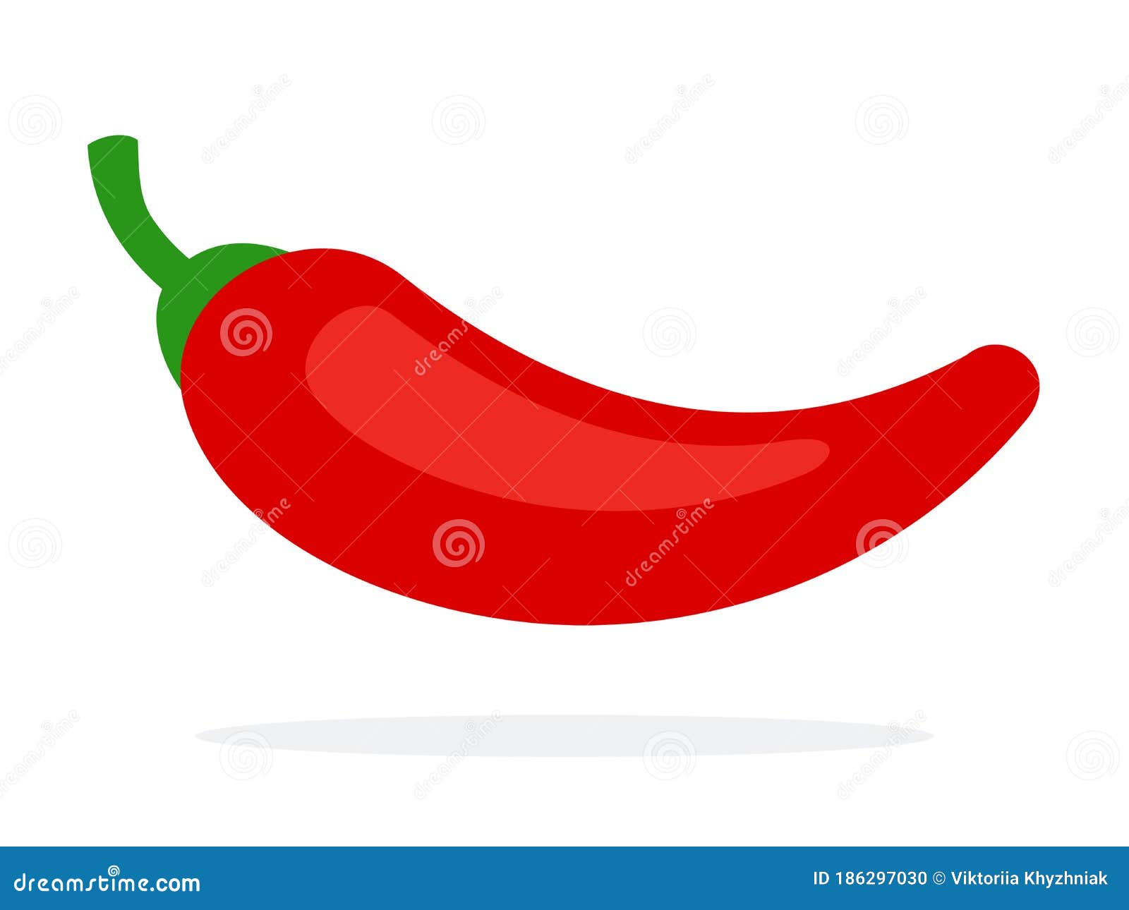 Chili Pepper Vector Flat Isolated Stock Vector - Illustration of mexico ...