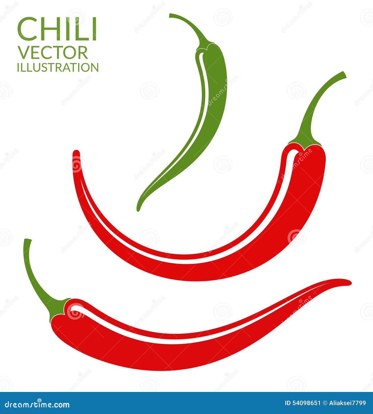 Chili Pepper stock vector. Illustration of green, gardening - 54098651