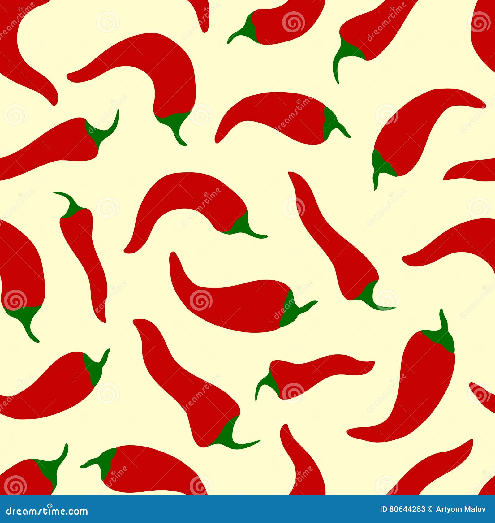Chili peppers flat pattern stock vector. Illustration of vector - 80644283