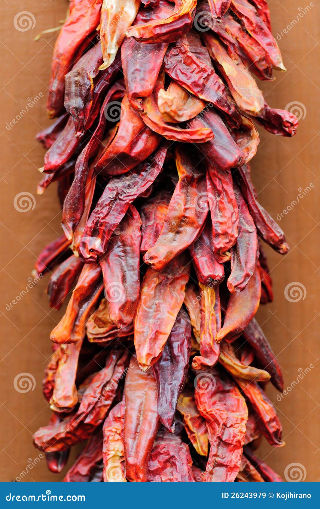 Chili Peppers Hanging Ristra Stock Image - Image of southwest, culture ...