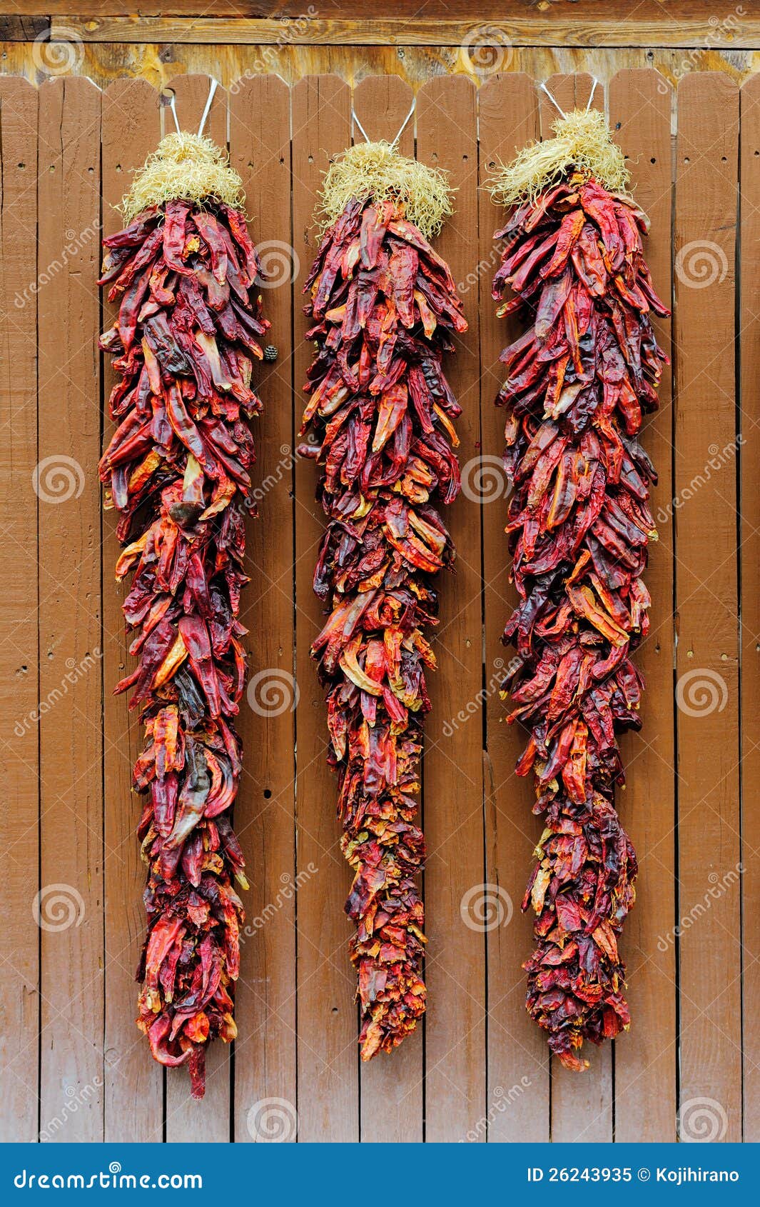 Chili Peppers Hanging Ristras Stock Image - Image of chili, drying ...