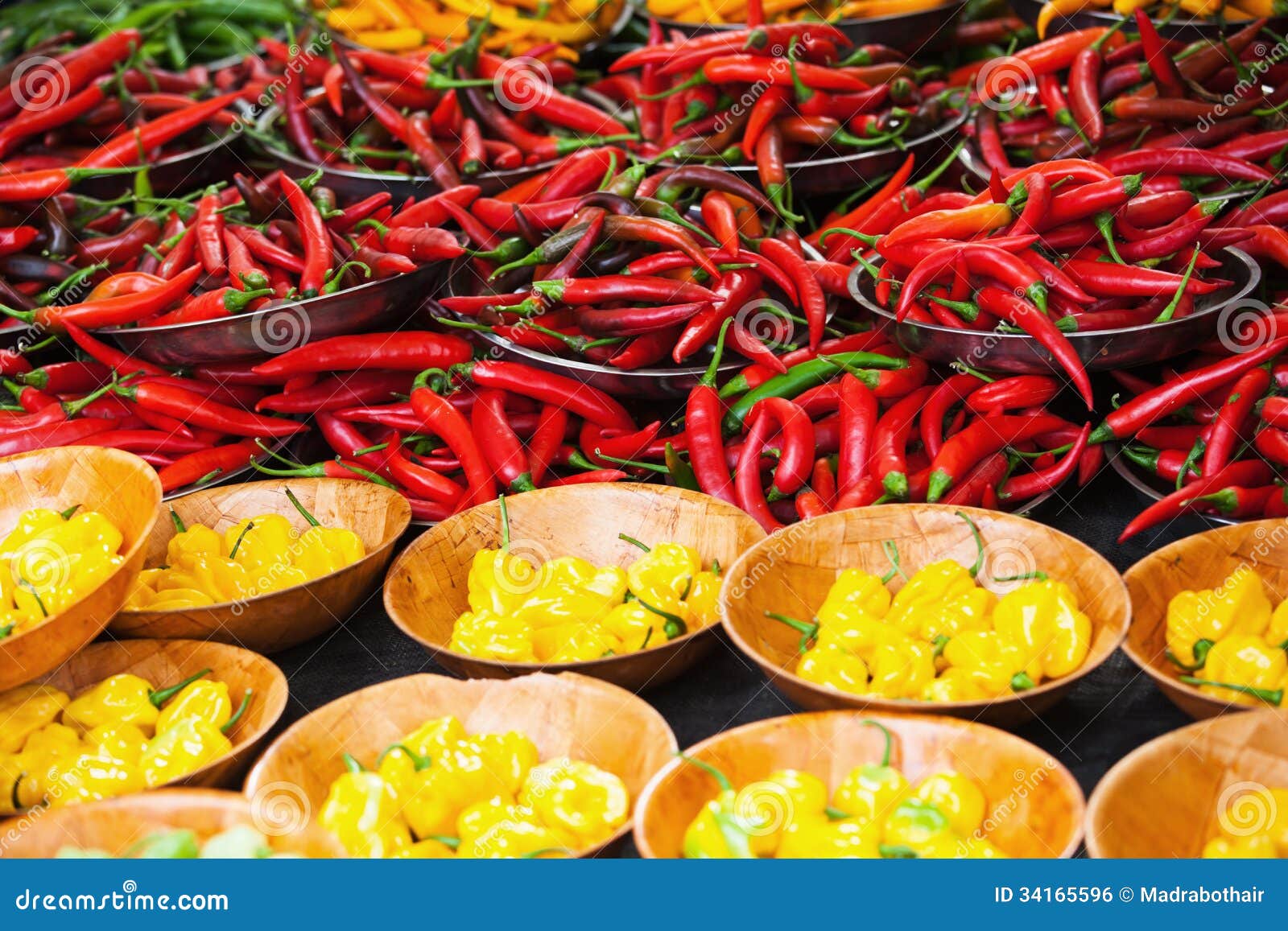 Chili Peppers in Variations Stock Photo - Image of peppers, chilli ...