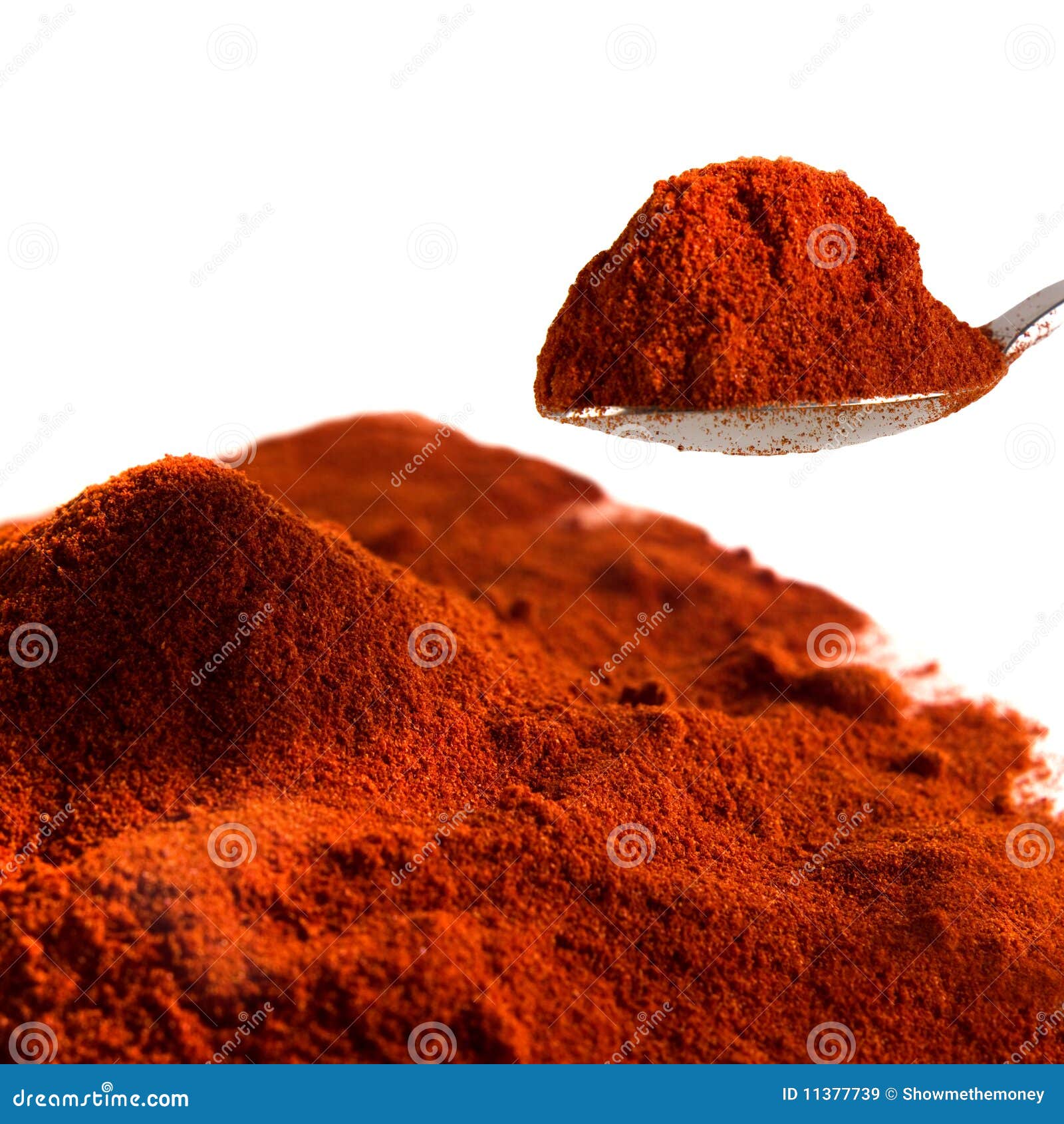 Chili Powder Spilled Out Of A Cut Open Chili Pepper Stock Photo ...
