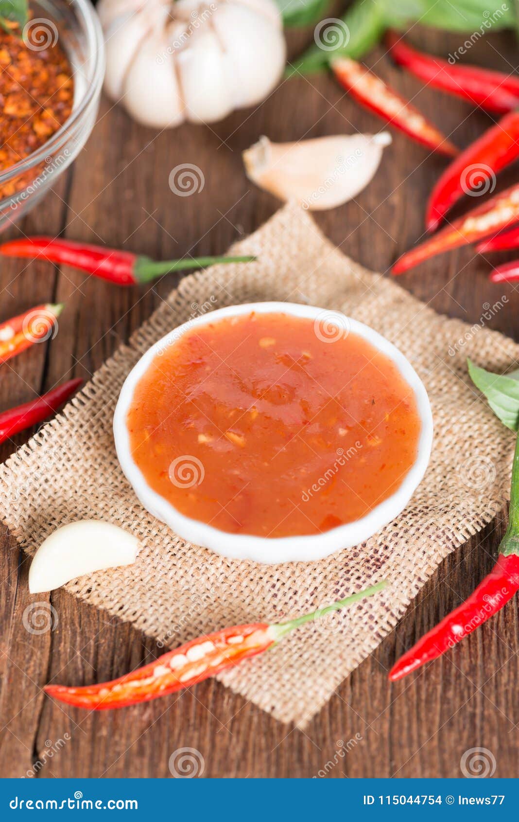 Chili Sauce with Red Chili Pepper. Stock Photo - Image of taste, fresh ...