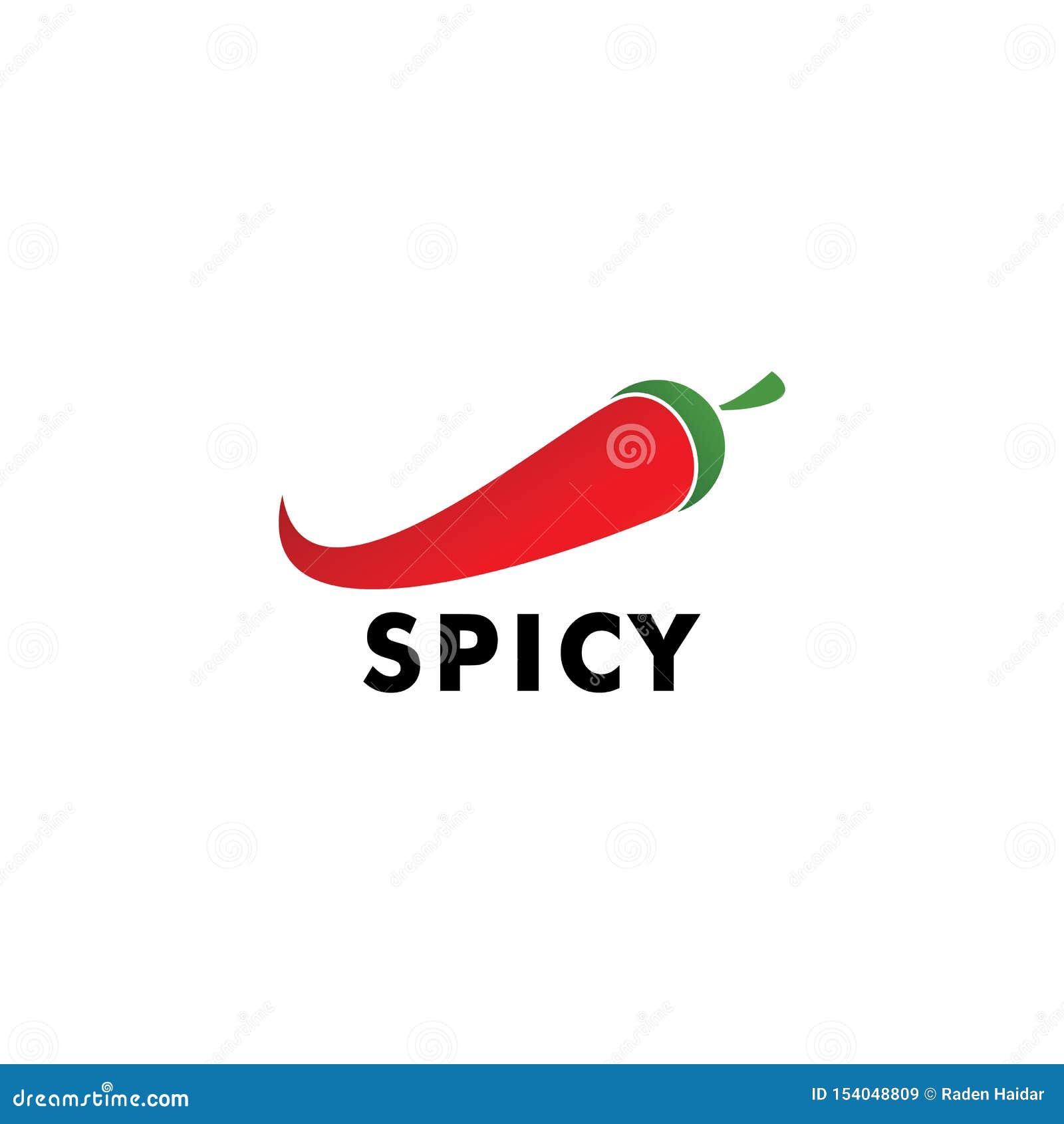 Chili or Spicy logo design stock vector. Illustration of macro - 154048809