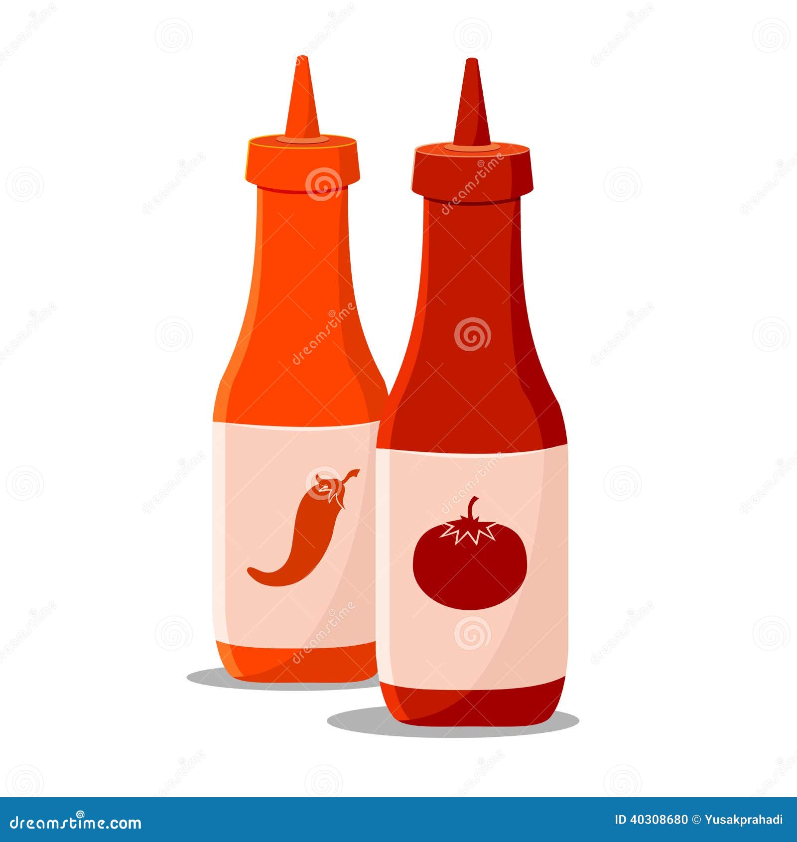 Chili and Tomato Sauce stock vector. Illustration of ketchup - 40308680