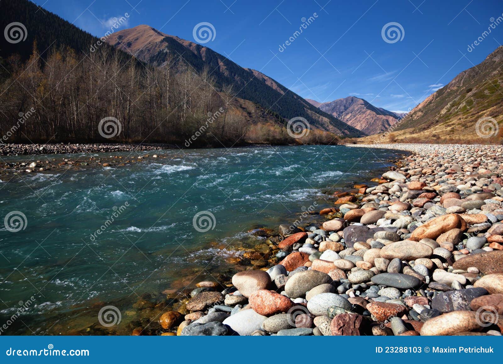 Chilik river in Kazakhstan stock image. Image of range - 23288103