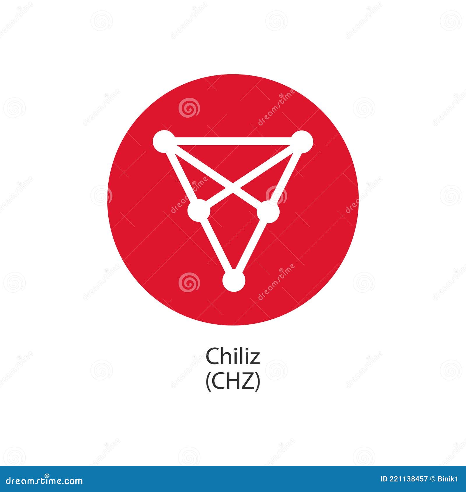 Chiliz Decentralized Digital Cryptocurrency Vector Logo Icon Editorial ...